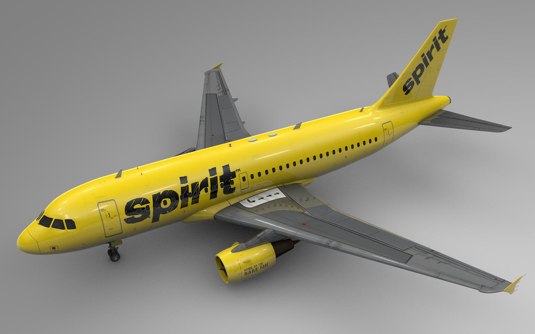 Airbus A319-100 SPIRIT Airlines L1471 3D Model - TurboSquid 1775022