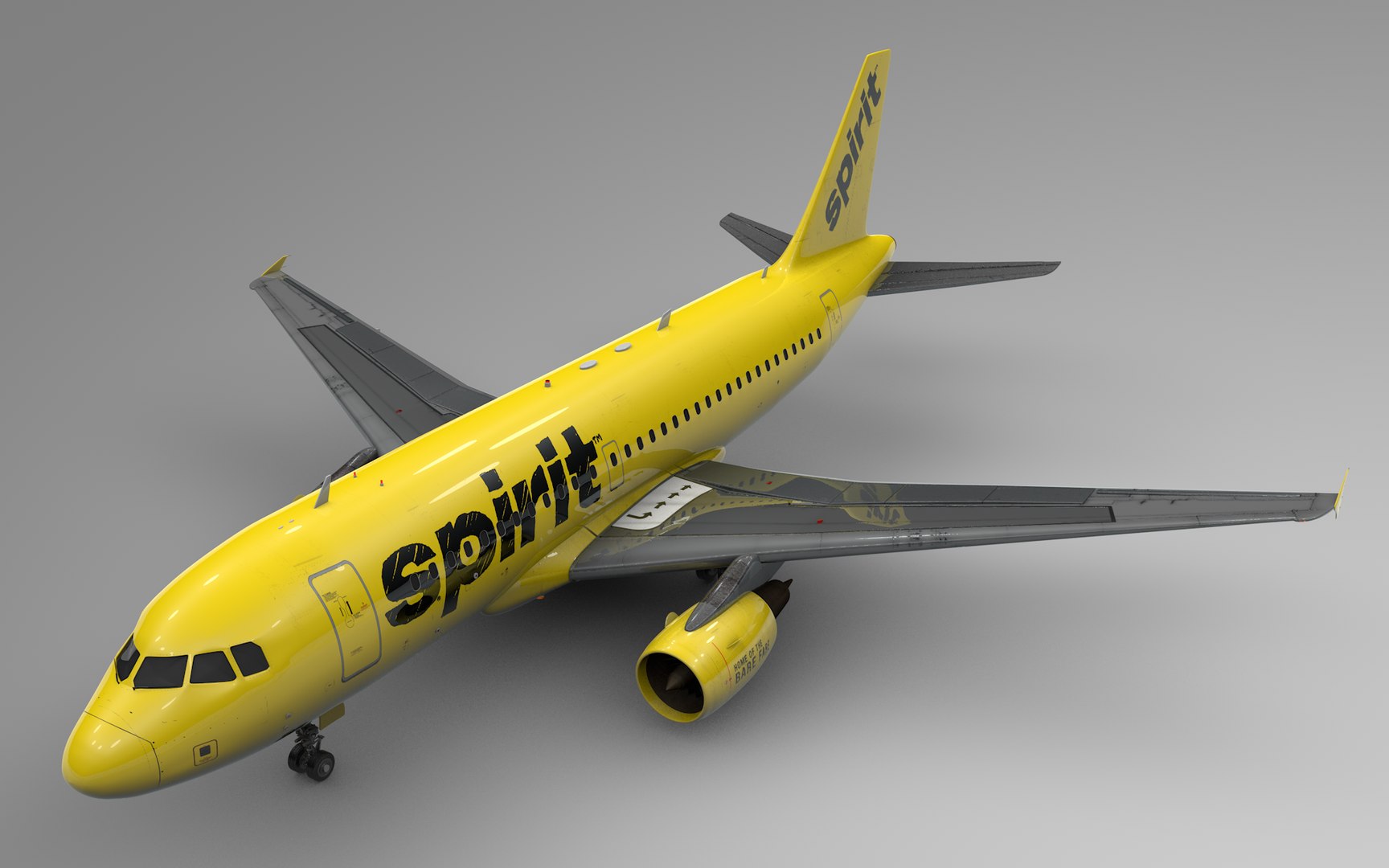 Airbus A319-100 SPIRIT Airlines L1471 3D model - TurboSquid 1775022