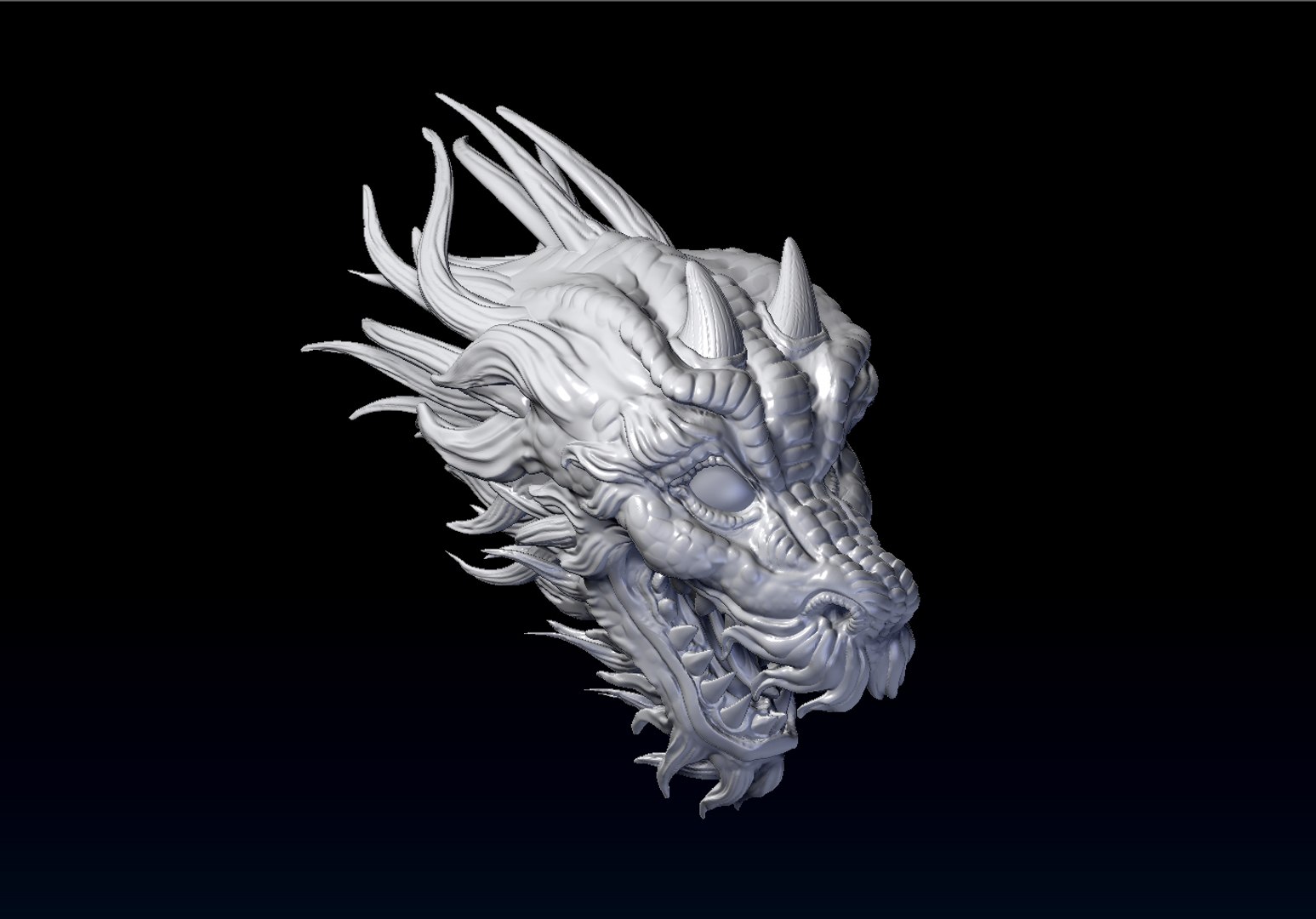 3d Dragon Head Model