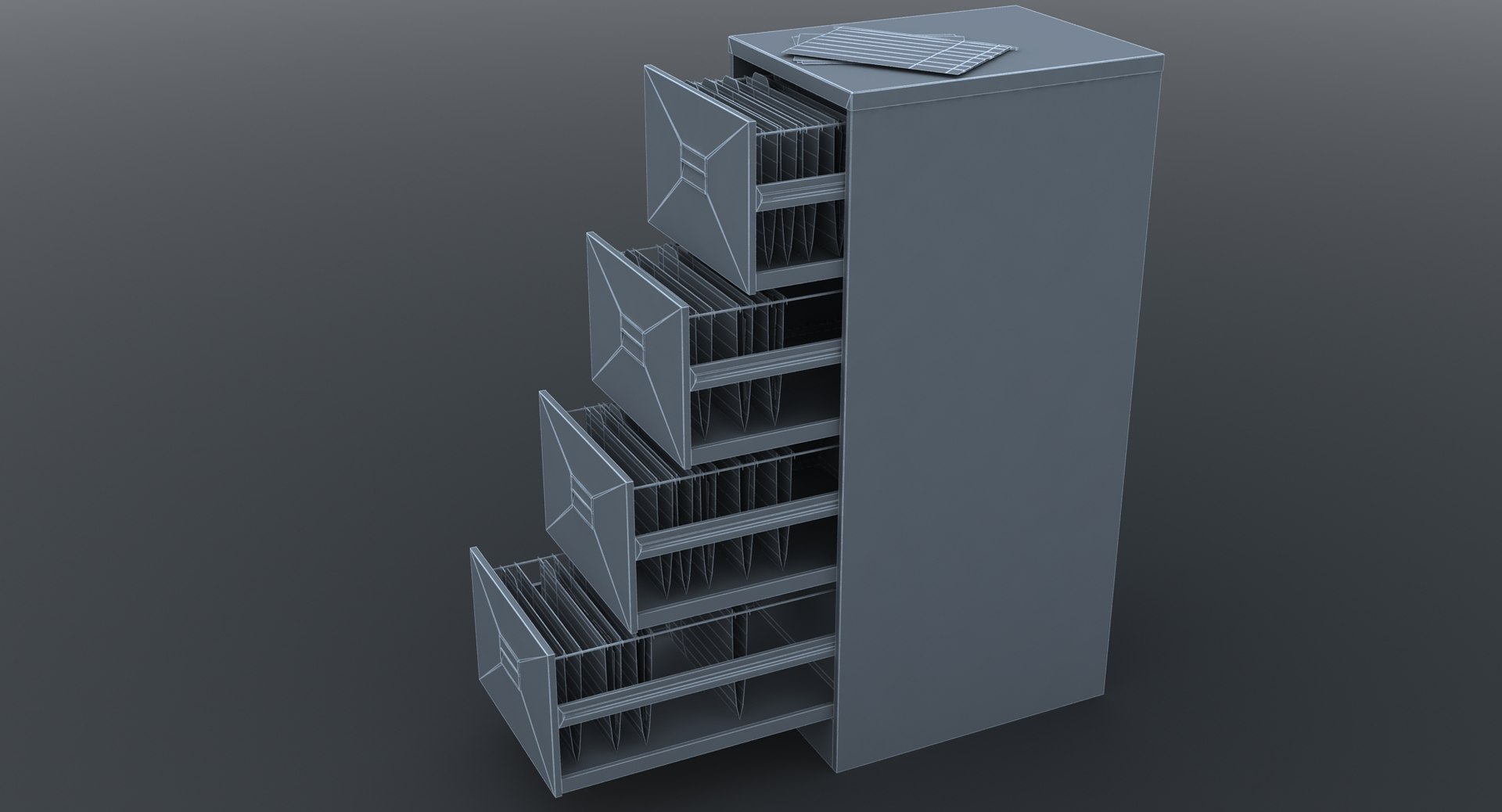Filing Cabinet 3d Model