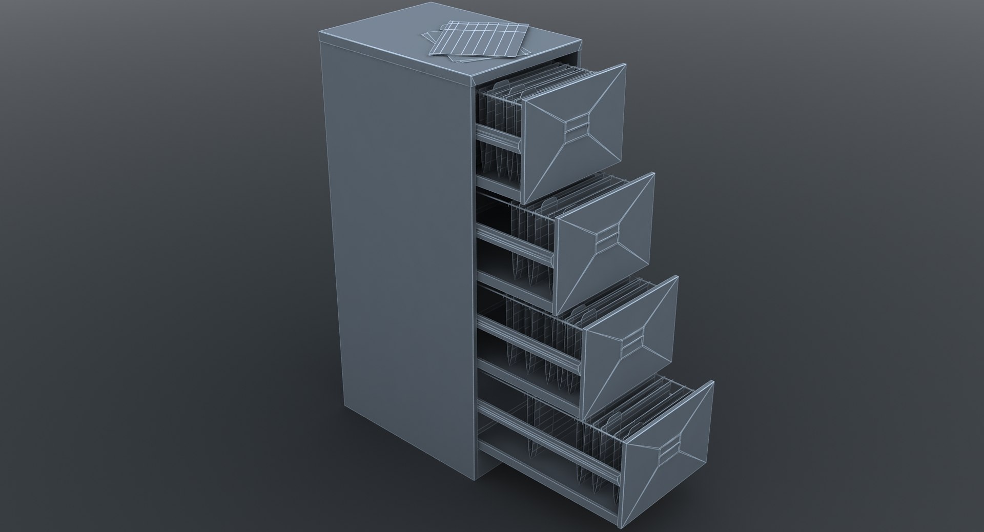 Filing Cabinet 3d Model