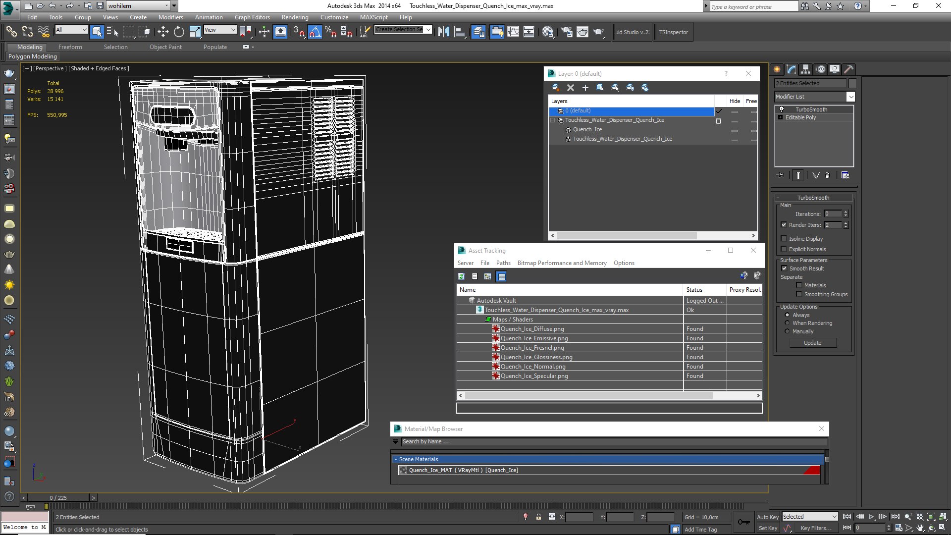 3D Touchless Water Dispenser Quench Ice - TurboSquid 2264799