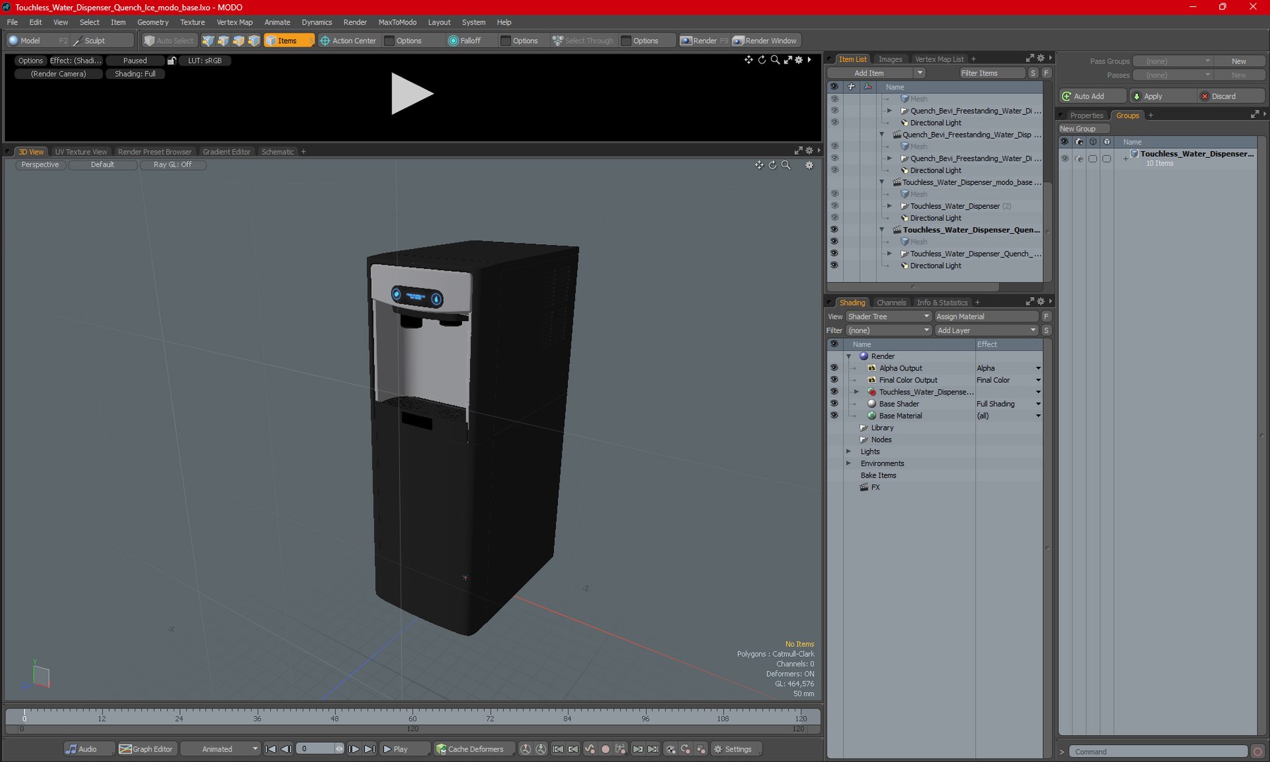3D Touchless Water Dispenser Quench Ice - TurboSquid 2264799