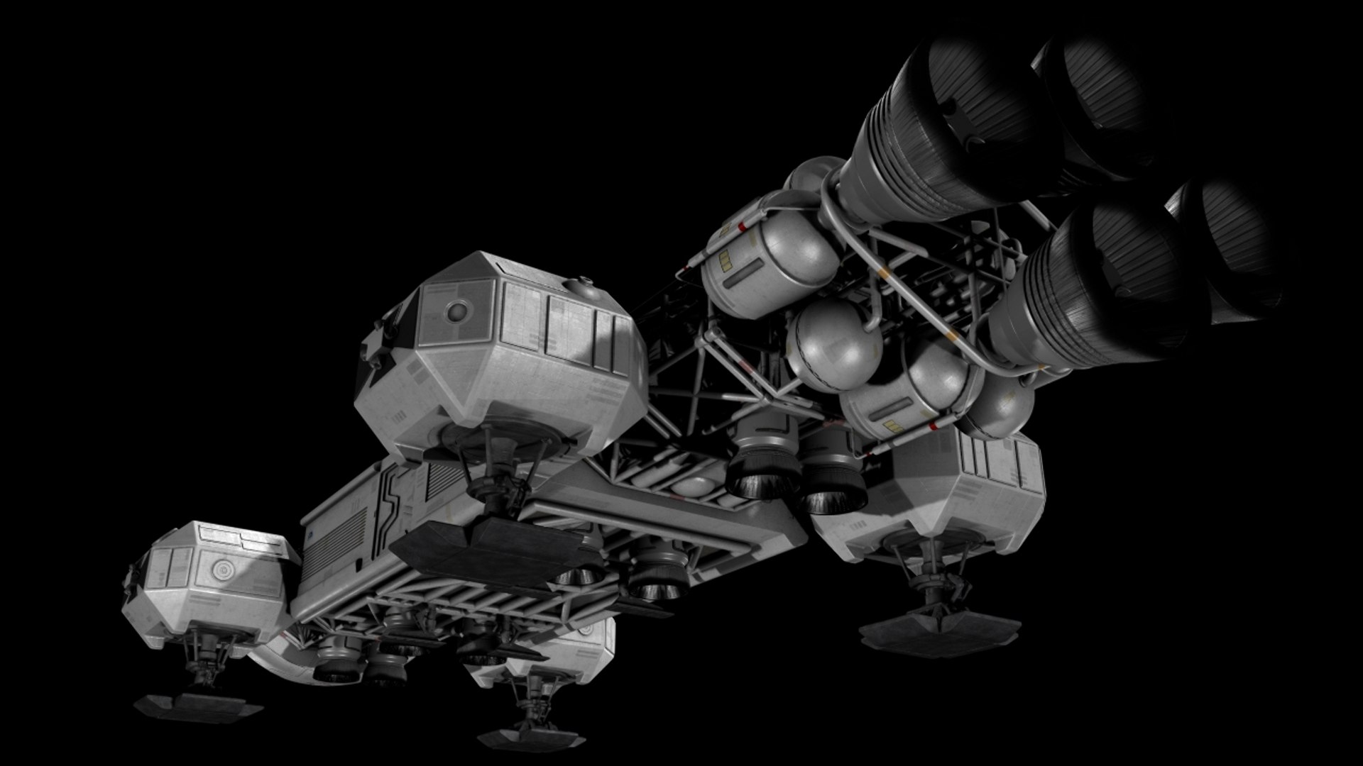 3D Space:1999 Eagle Transporter Model - TurboSquid 1262707