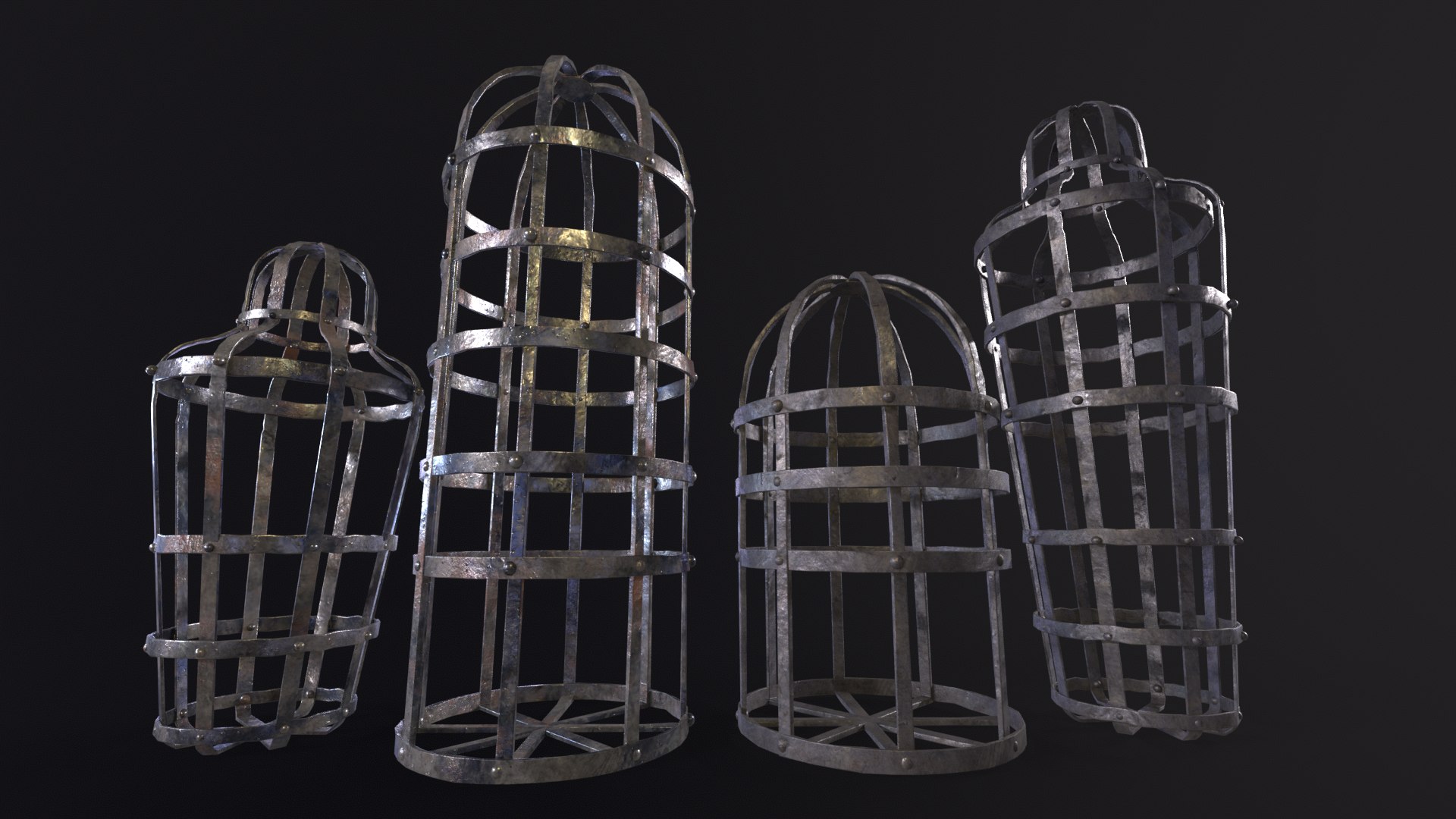 Medieval Iron Cages 3D Model - TurboSquid 2175705