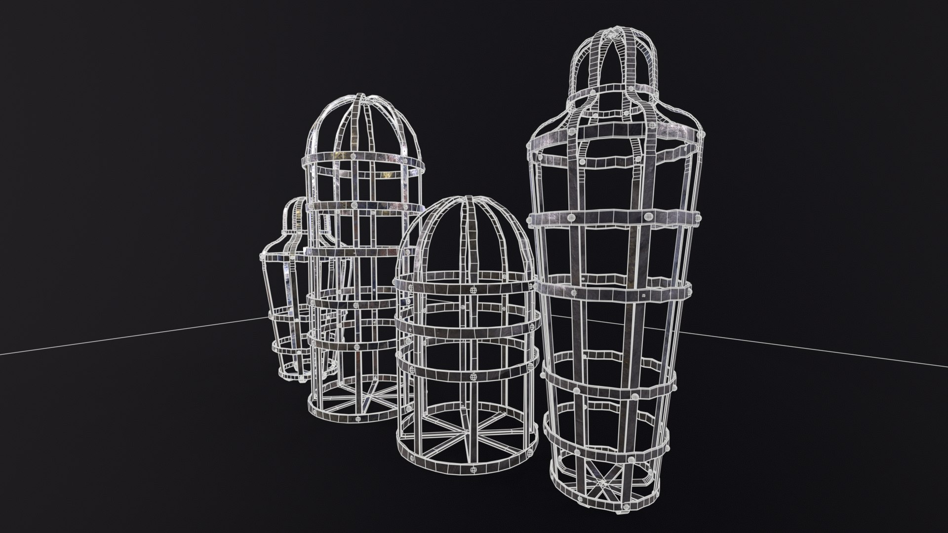 Medieval Iron Cages 3D Model - TurboSquid 2175705