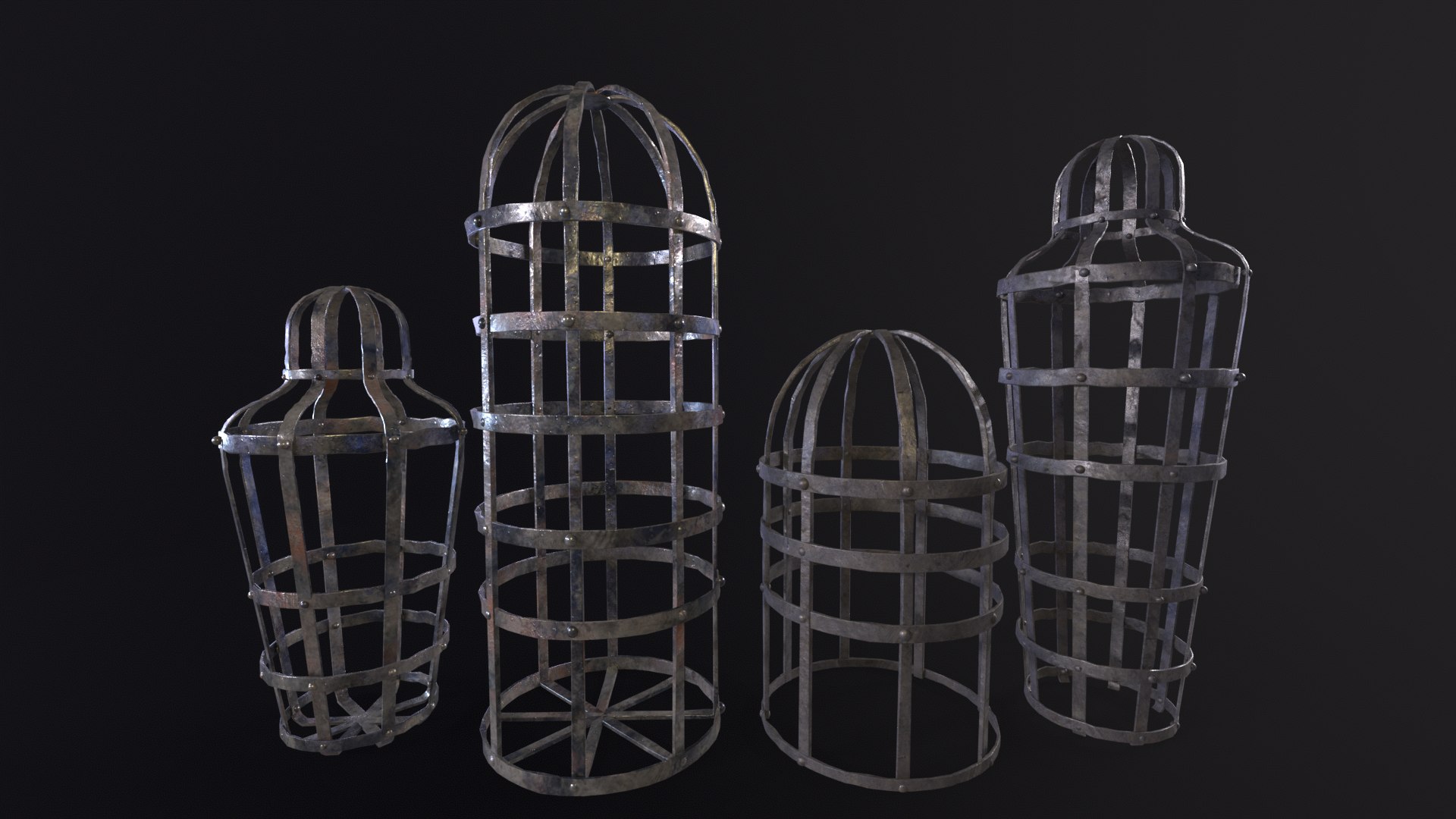 Medieval Iron Cages 3D model - TurboSquid 2175705