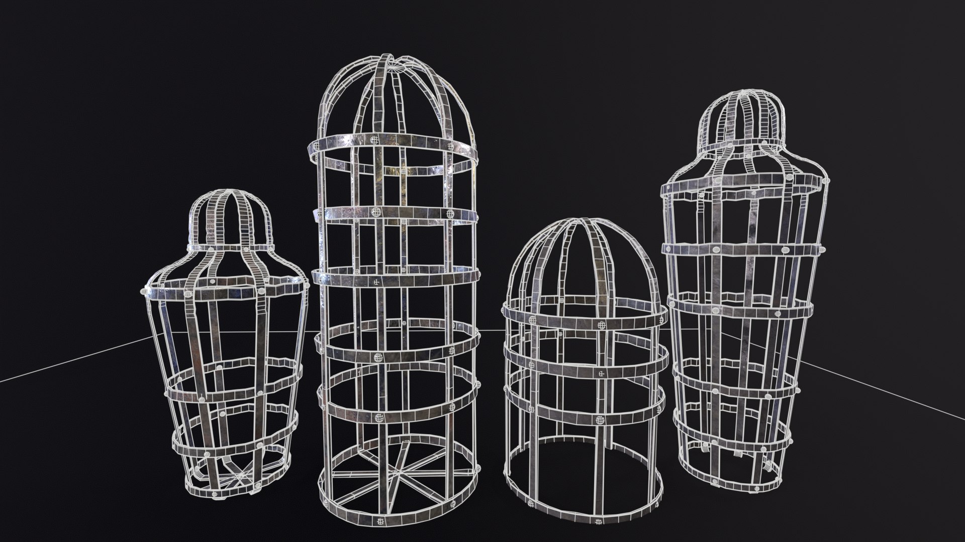 Medieval Iron Cages 3D Model - TurboSquid 2175705