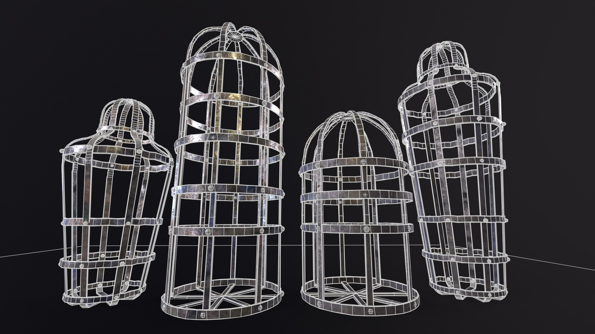 Medieval Iron Cages 3D Model - TurboSquid 2175705