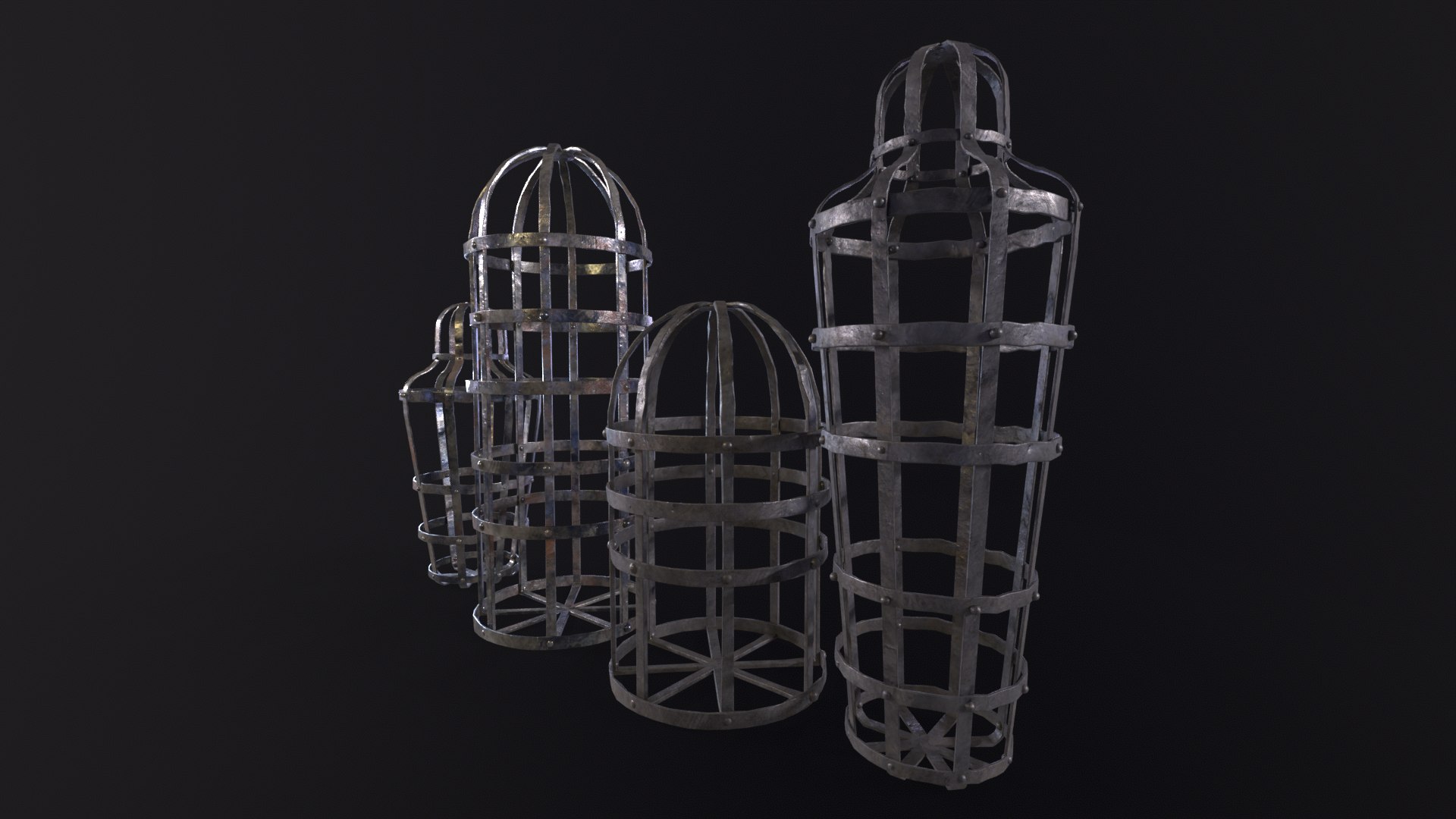 Medieval Iron Cages 3D Model - TurboSquid 2175705