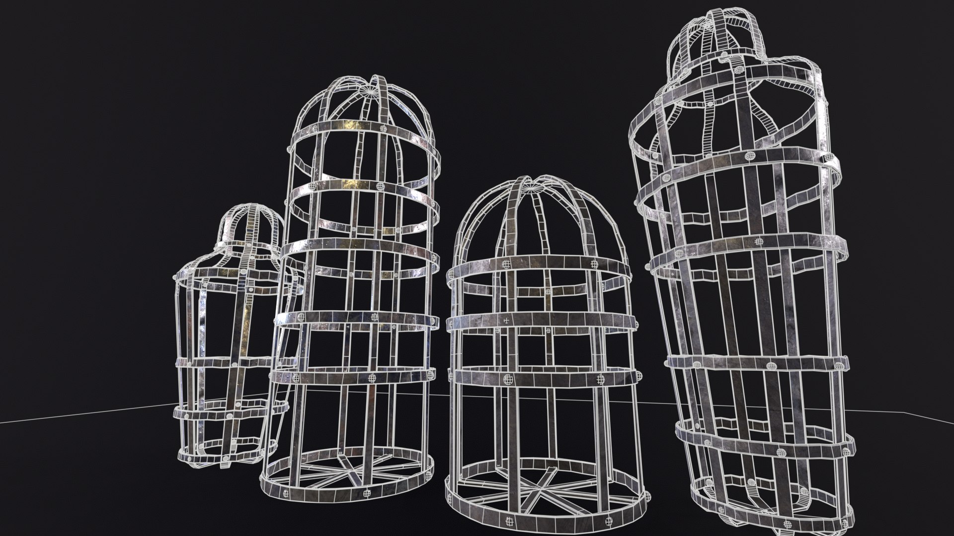 Medieval Iron Cages 3D Model - TurboSquid 2175705