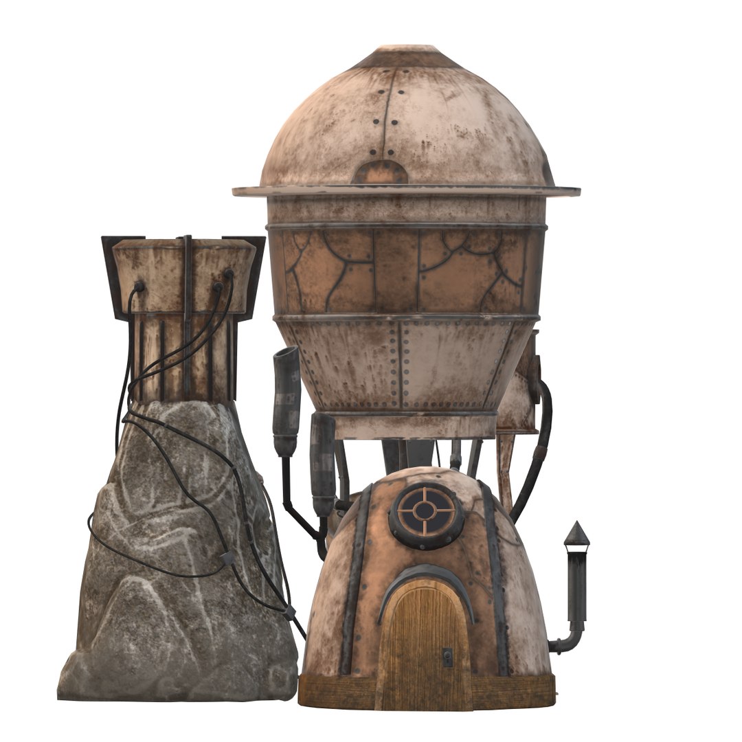 Steampunk Cottage 3D Model - TurboSquid 2321572