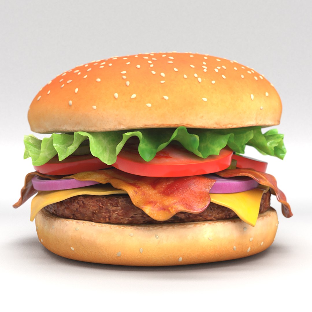 3D Model Burger Hamburger Beef - TurboSquid 1310923