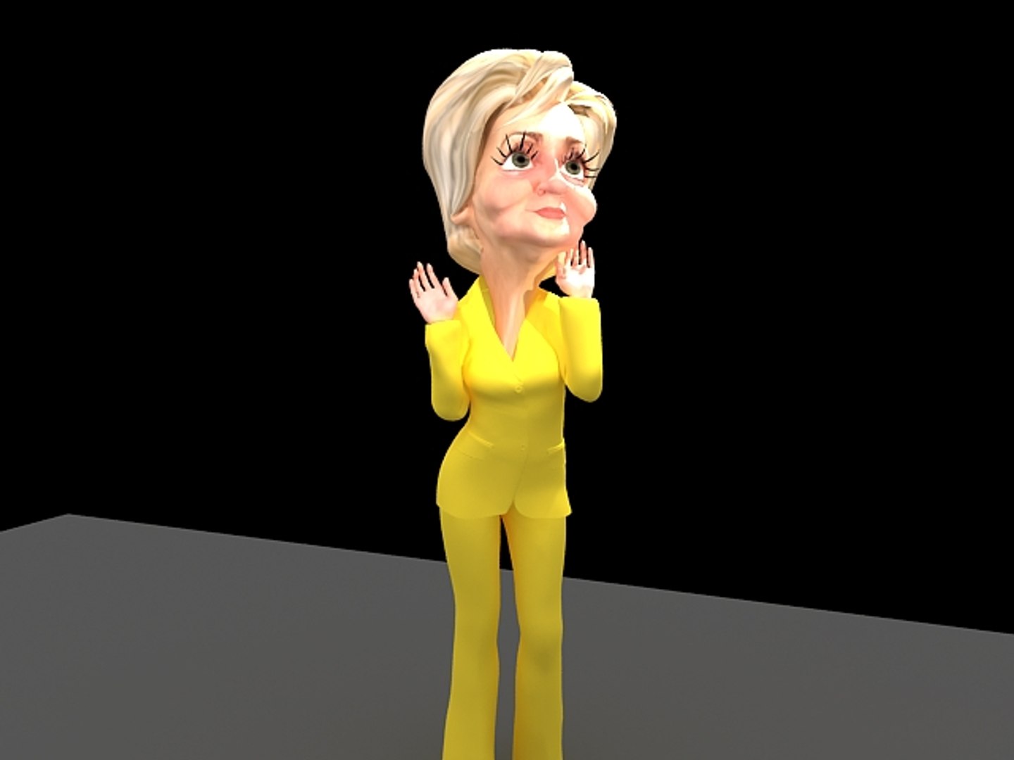 3d Model Hillary Clinton