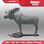 3d Moose Animations Model