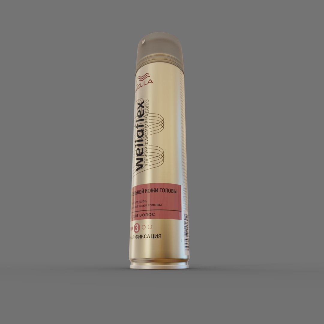 Hairspray Wella Wellaflex 3 250ml 3D - TurboSquid 2165836