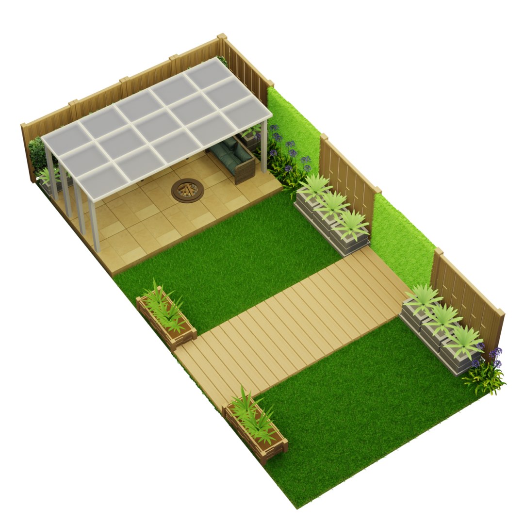 3D Lawn Garden Illustration 3D Model - TurboSquid 1910615