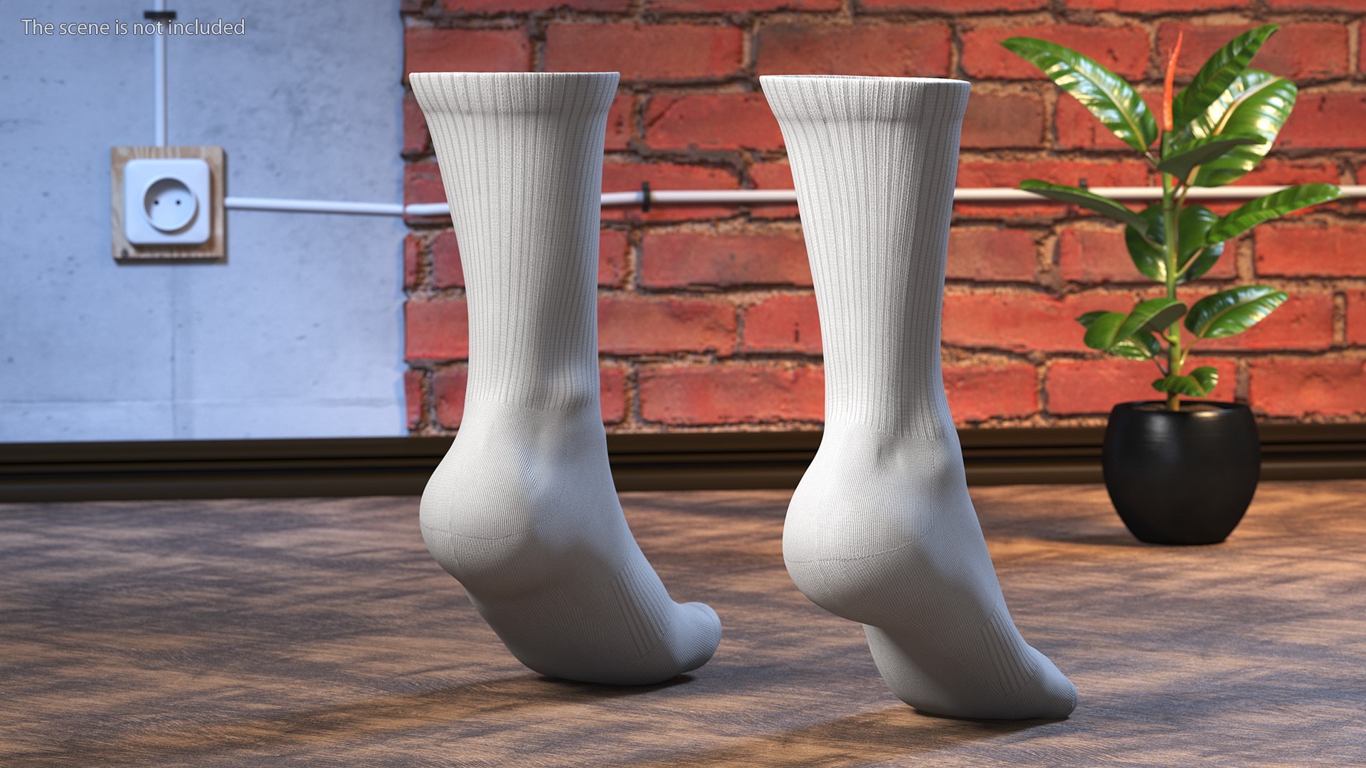 3D Long Socks Grey On The Foot Standing Toes - TurboSquid 1951070