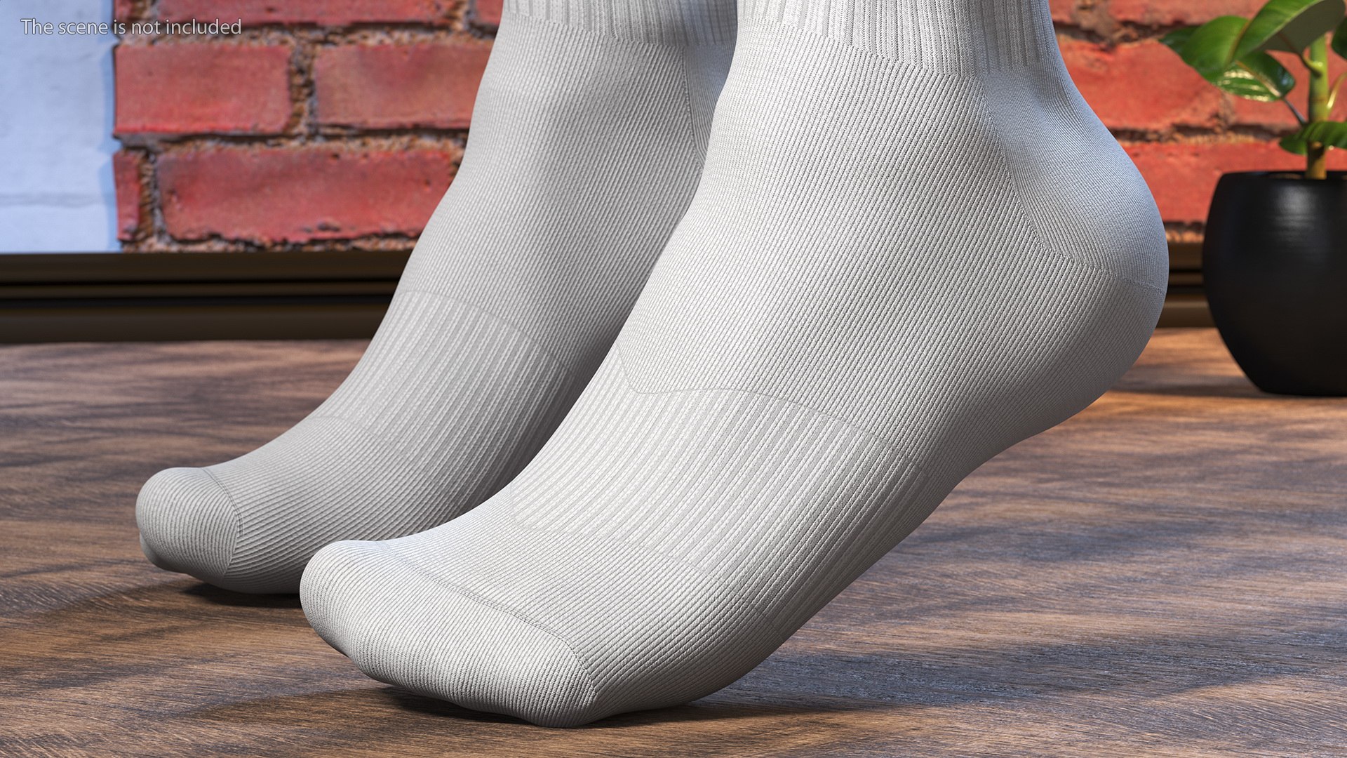 3D Long Socks Grey On The Foot Standing Toes - TurboSquid 1951070