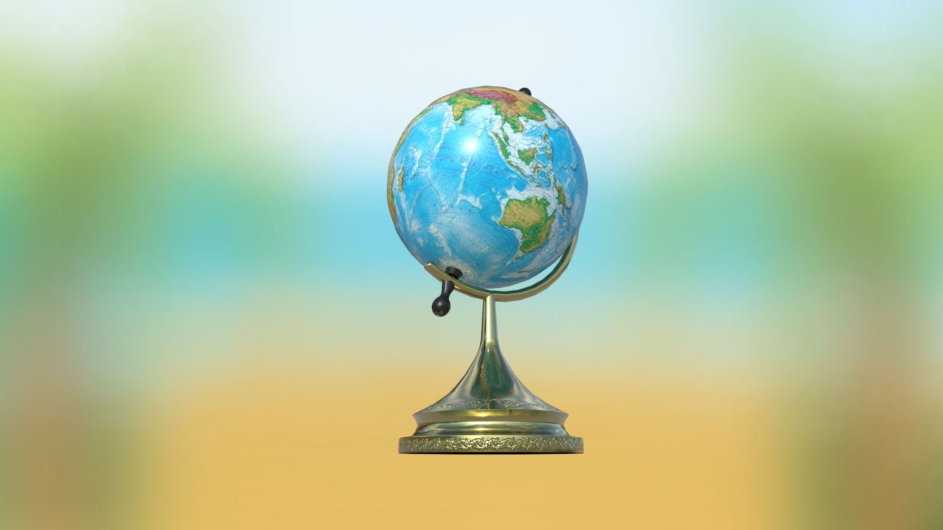 Globe World Map PBR Low-poly 3D Model 3D Model - TurboSquid 1847529