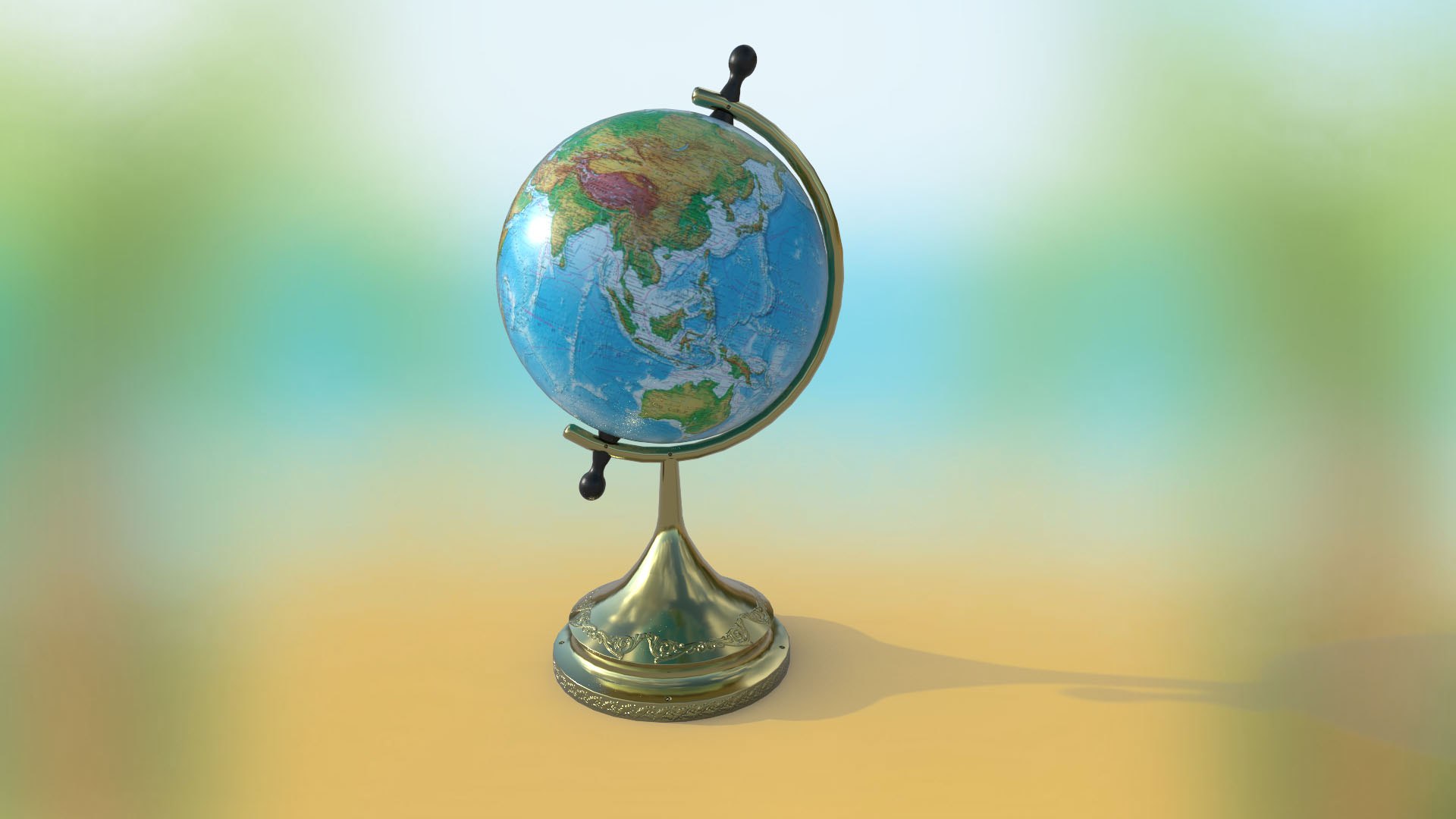 Globe World Map PBR Low-poly 3D Model 3D Model - TurboSquid 1847529