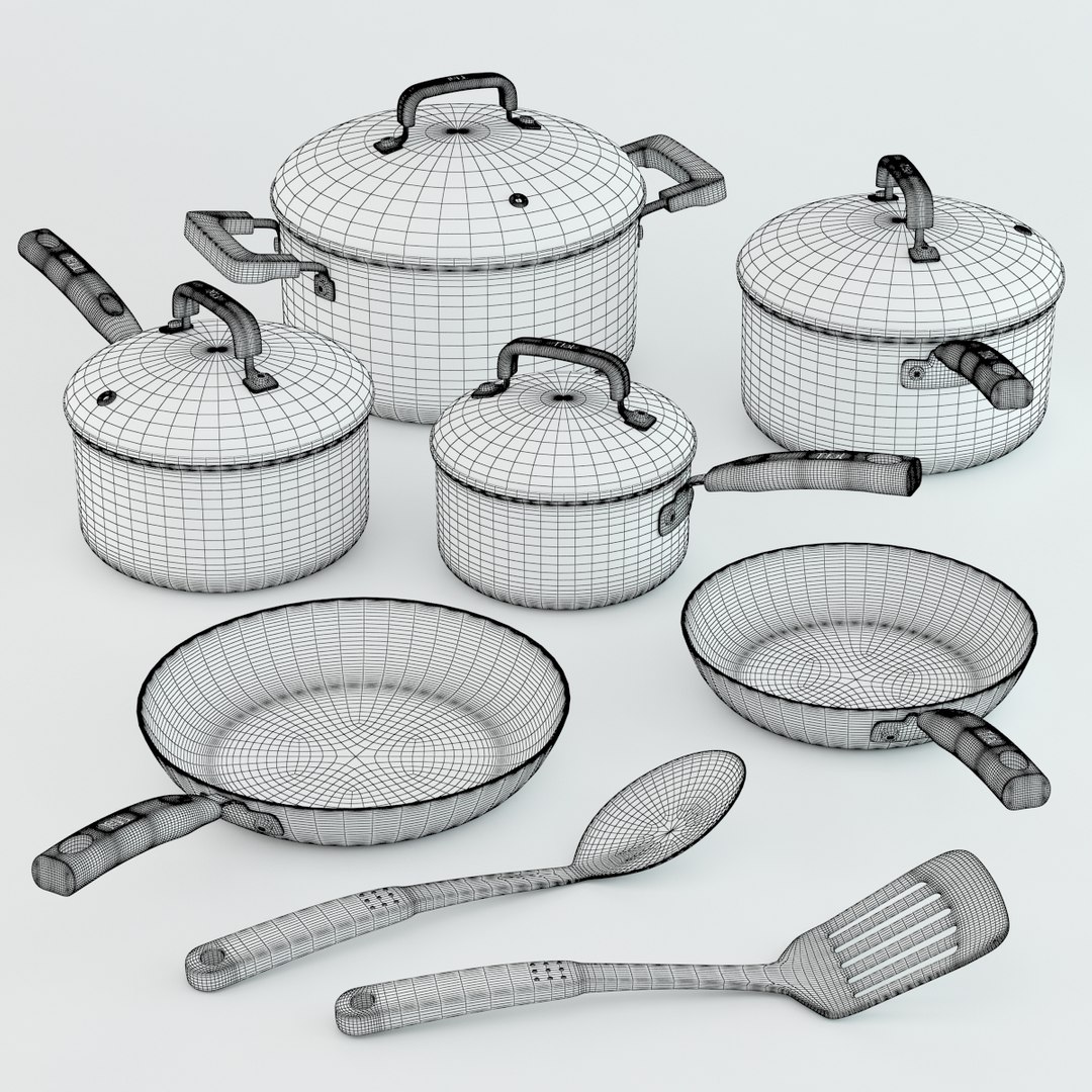 cook cookware 3d obj