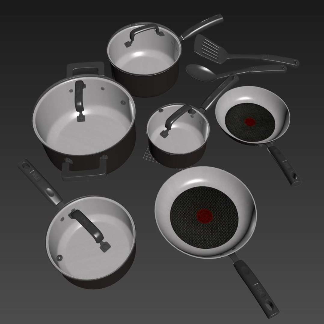 cook cookware 3d obj