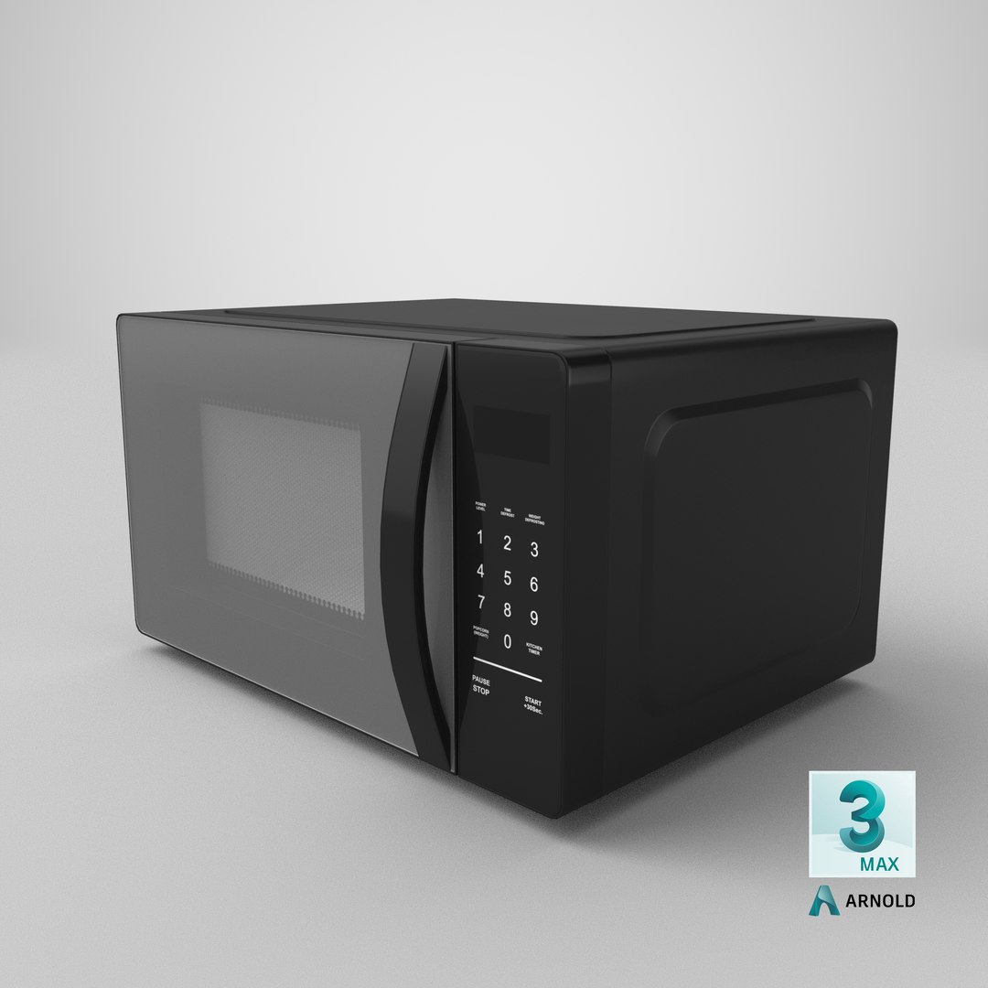 3D Boxed Microwave Oven Device Blank and Generic Label - TurboSquid 2071646