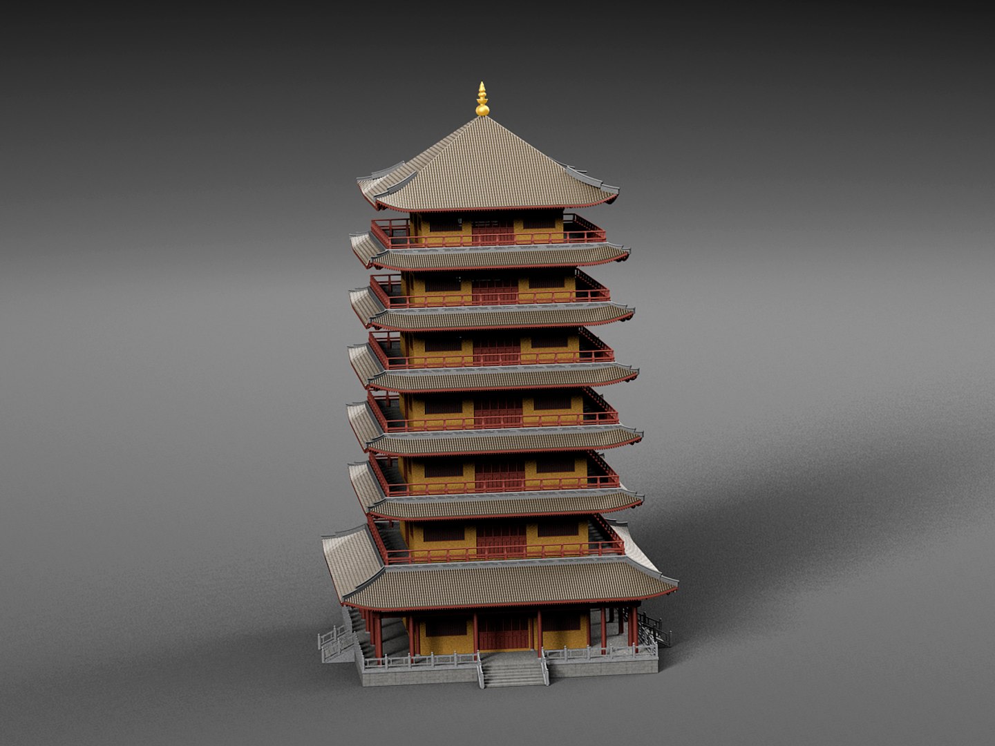 3D Chinese Tower Model - TurboSquid 1260160