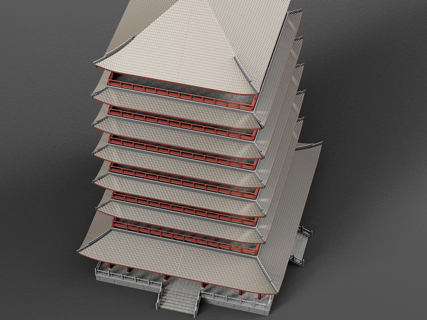 3D Chinese Tower Model - TurboSquid 1260160