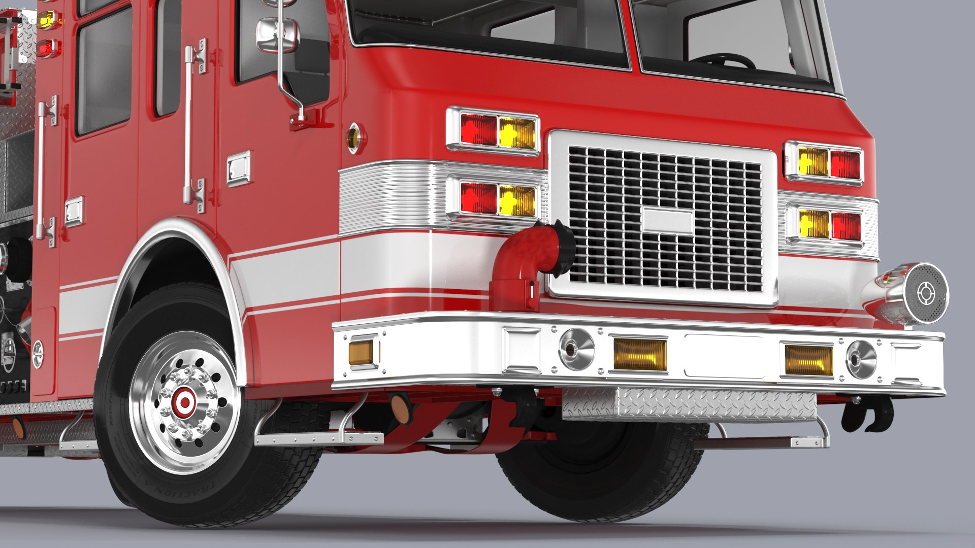 3D Fire Engine Rigged For Maya Model - TurboSquid 2157556
