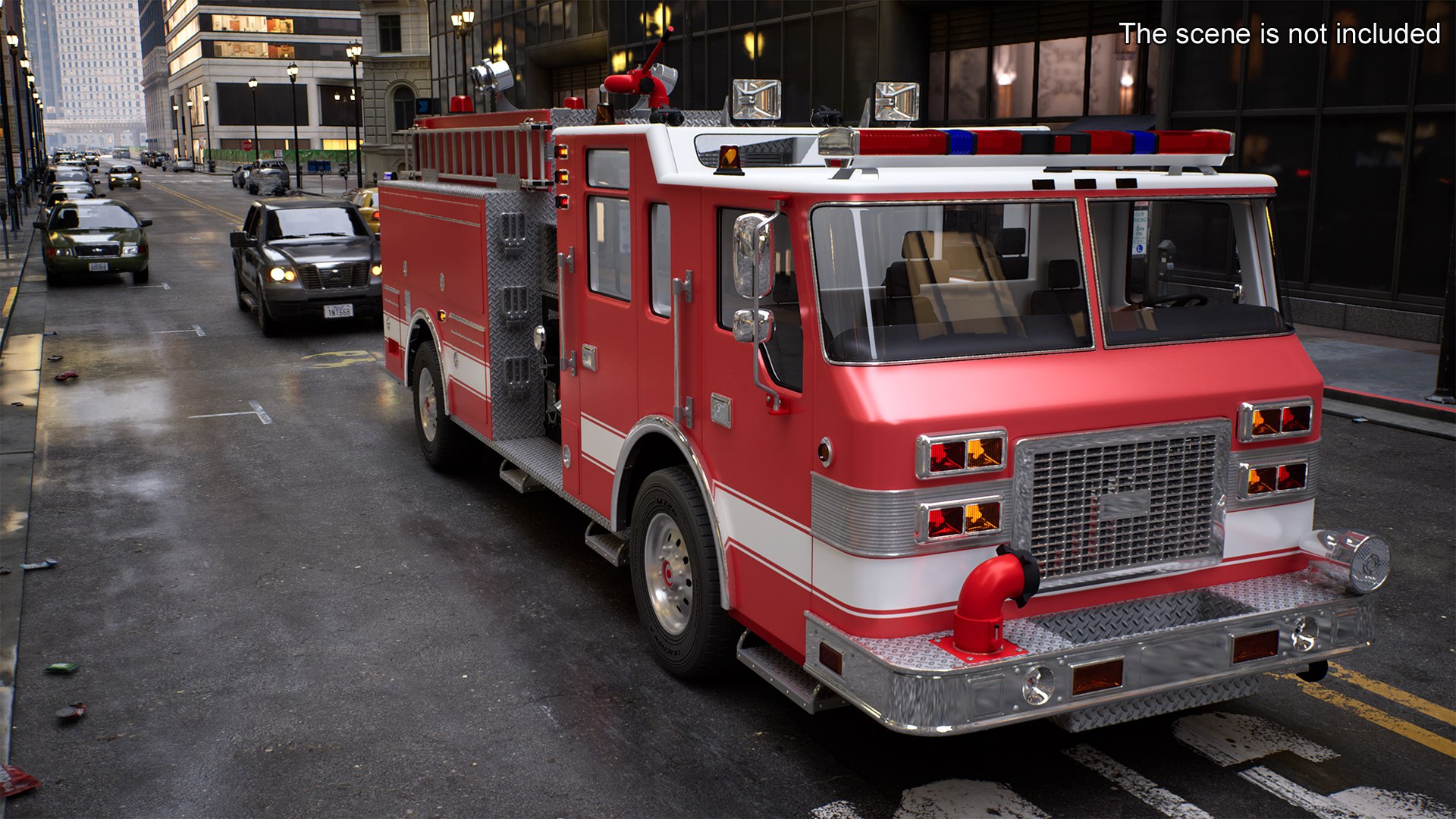 3D Fire Engine Rigged for Maya model - TurboSquid 2157556