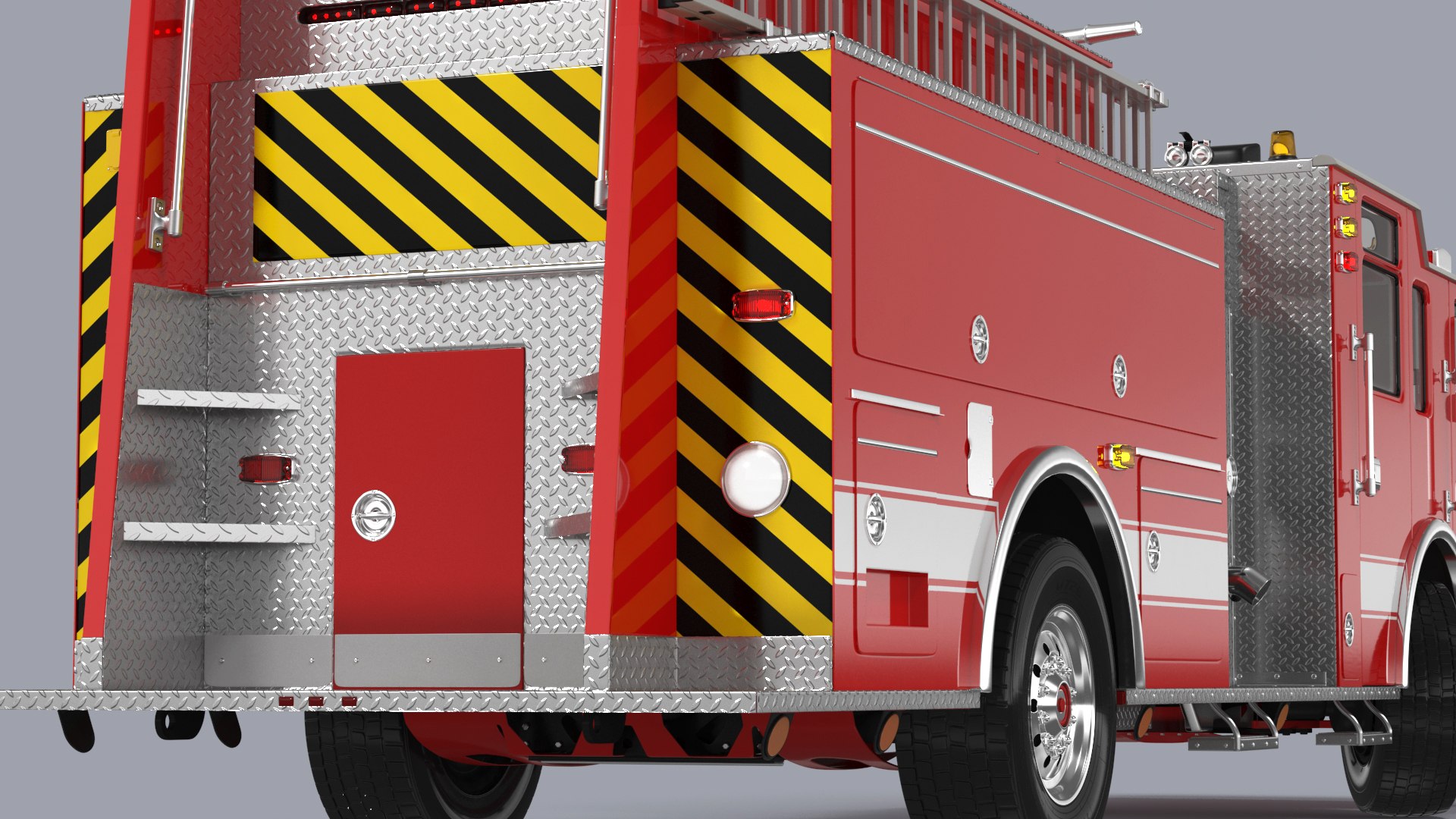 3D Fire Engine Rigged For Maya Model - TurboSquid 2157556