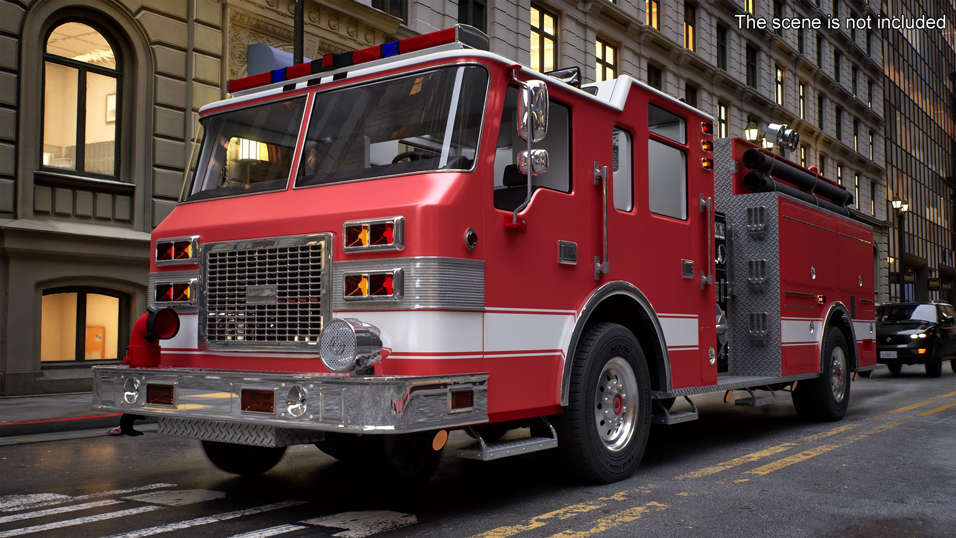3D Fire Engine Rigged for Maya model - TurboSquid 2157556