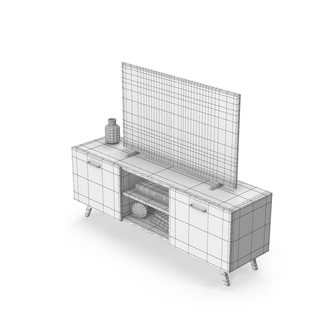 3D TV Stand Set - TurboSquid 2055664