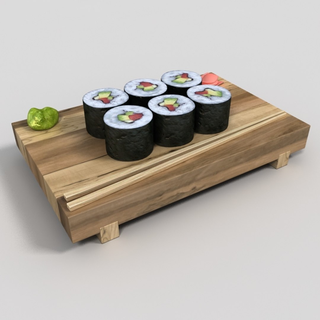 3d Model Sushi Roll