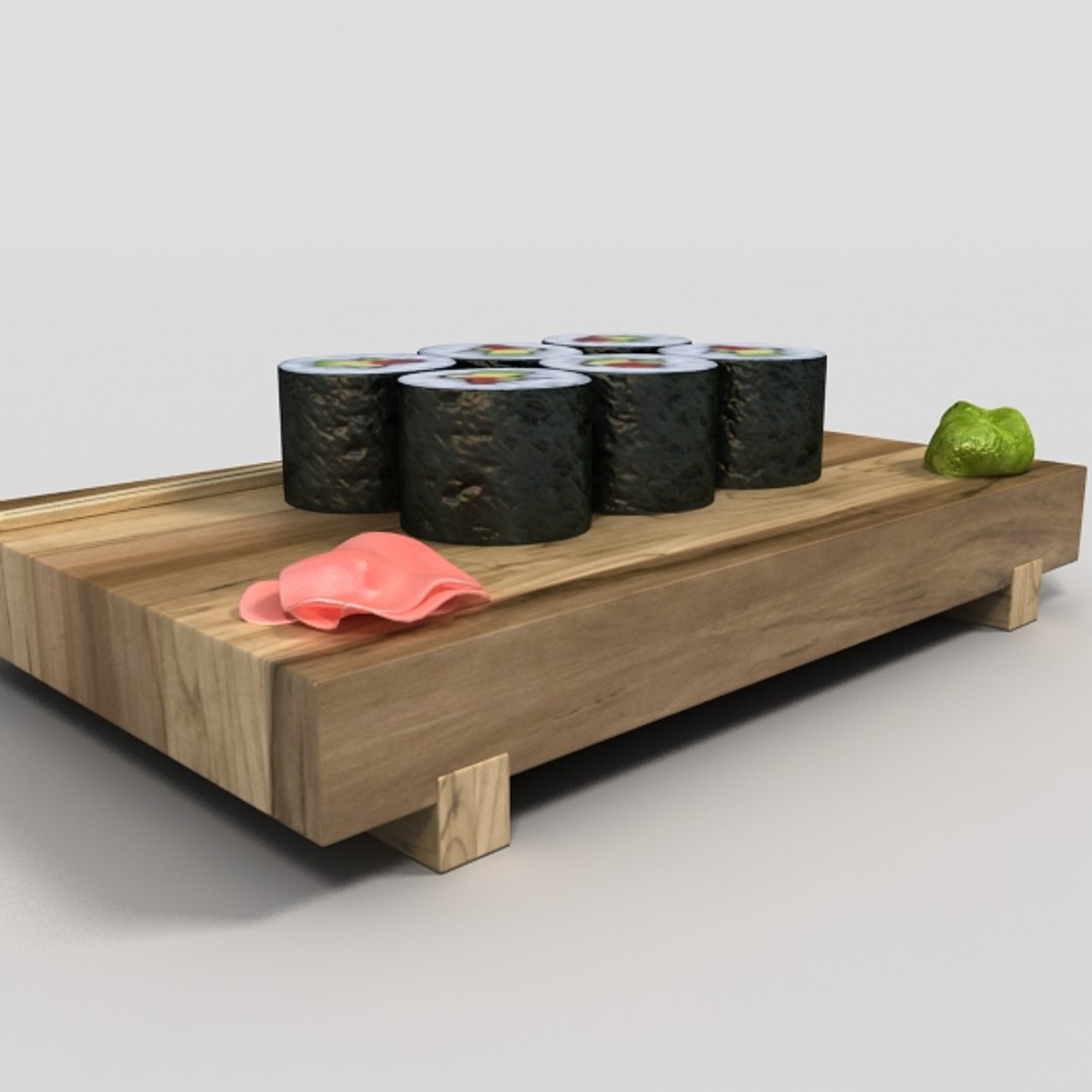 3d Model Sushi Roll
