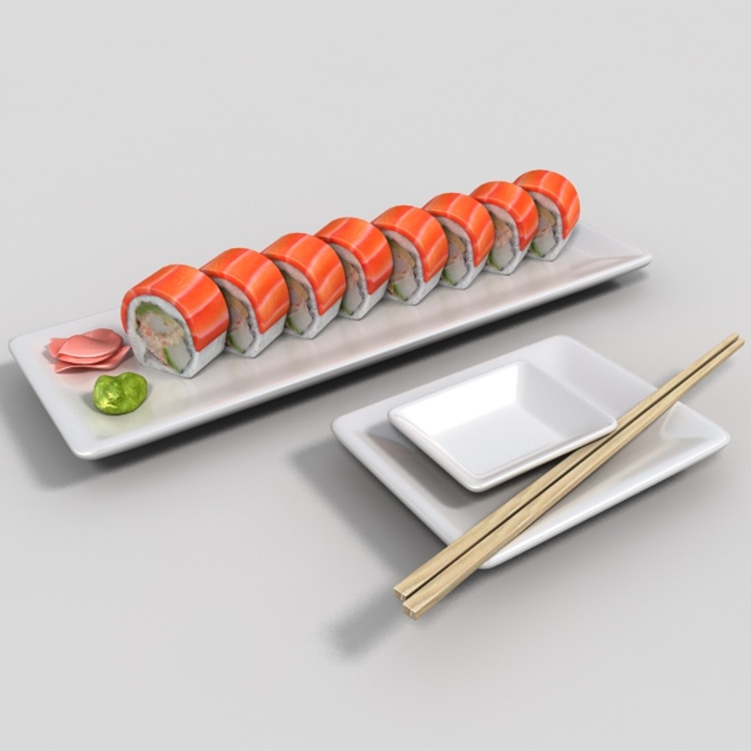 3d Model Sushi Roll