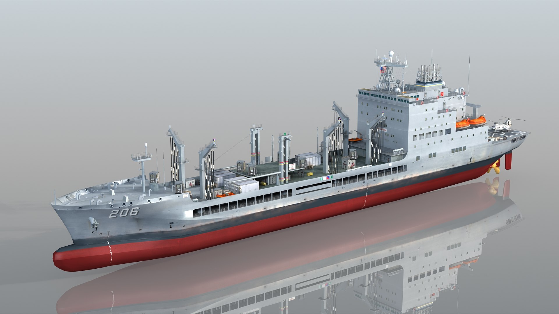 USNS Harvey Milk T-AO-206 John Lewis-class model - TurboSquid 2074477