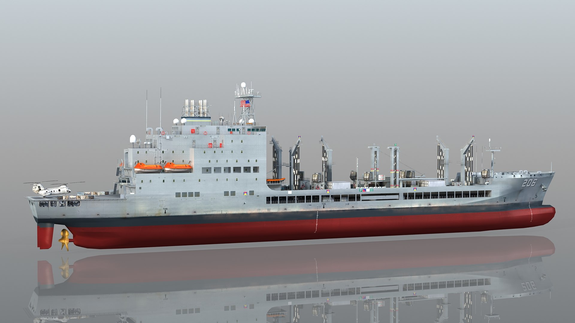 USNS Harvey Milk T-AO-206 John Lewis-class model - TurboSquid 2074477