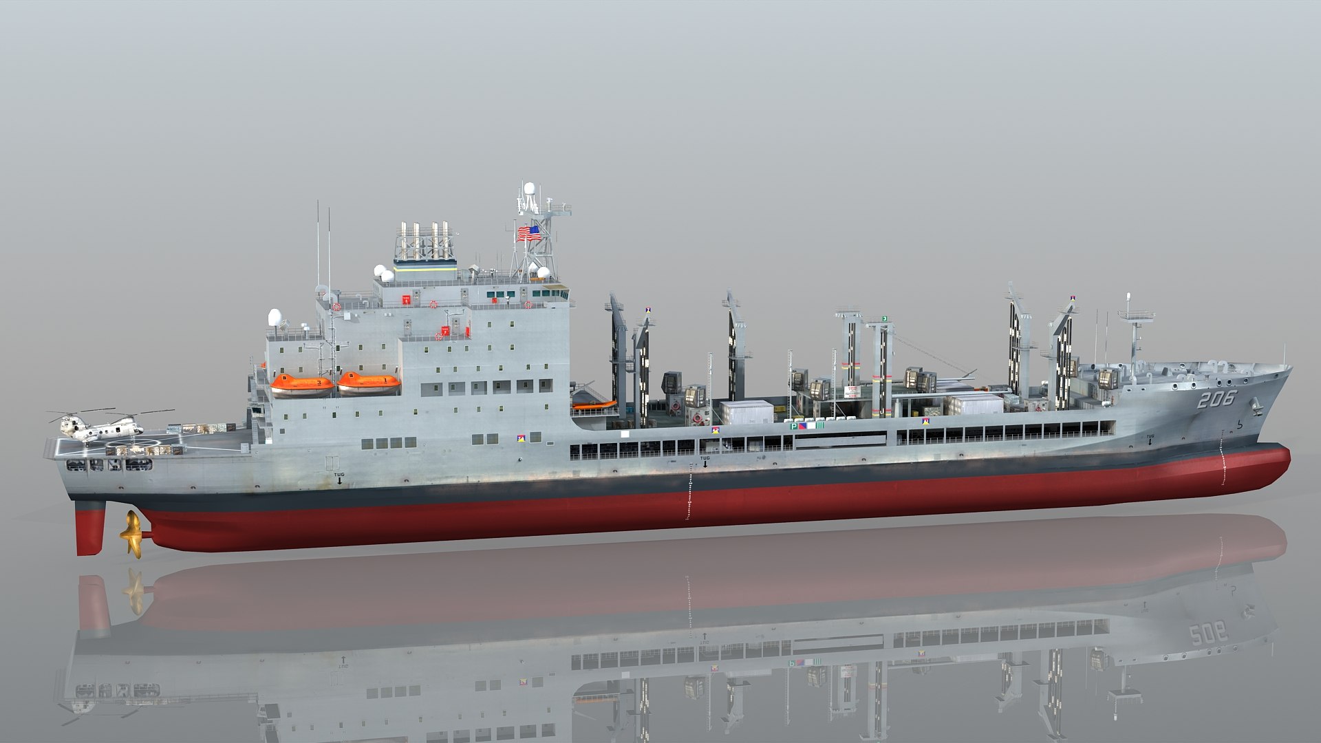USNS Harvey Milk T-AO-206 John Lewis-class model - TurboSquid 2074477