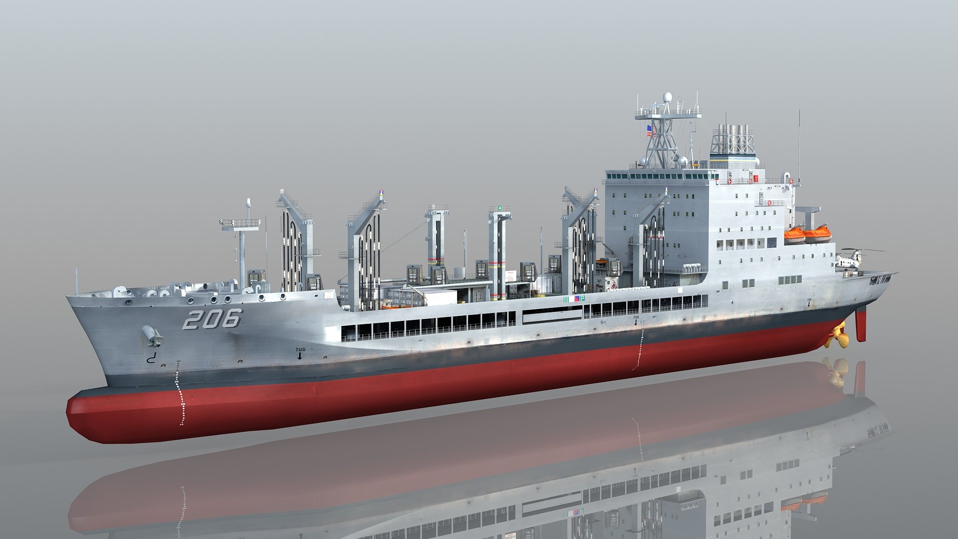 USNS Harvey Milk T-AO-206 John Lewis-class model - TurboSquid 2074477