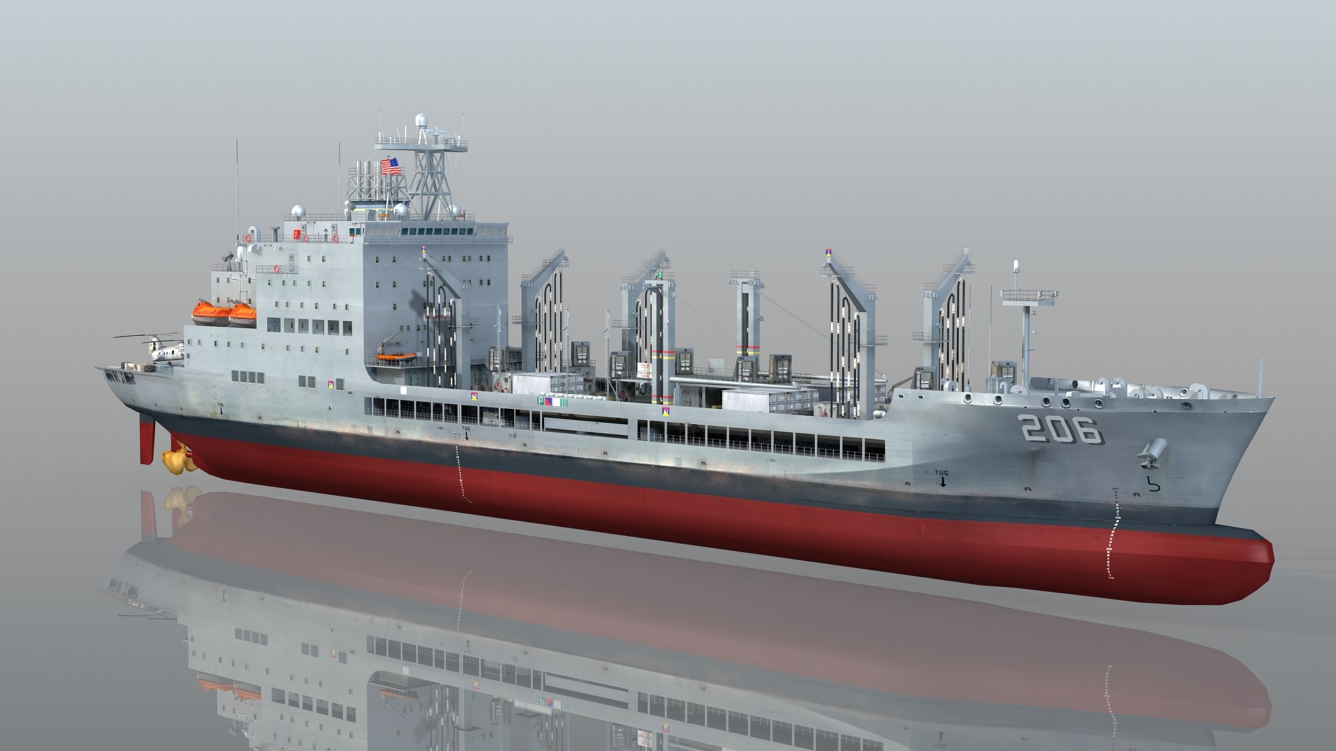 USNS Harvey Milk T-AO-206 John Lewis-class model - TurboSquid 2074477