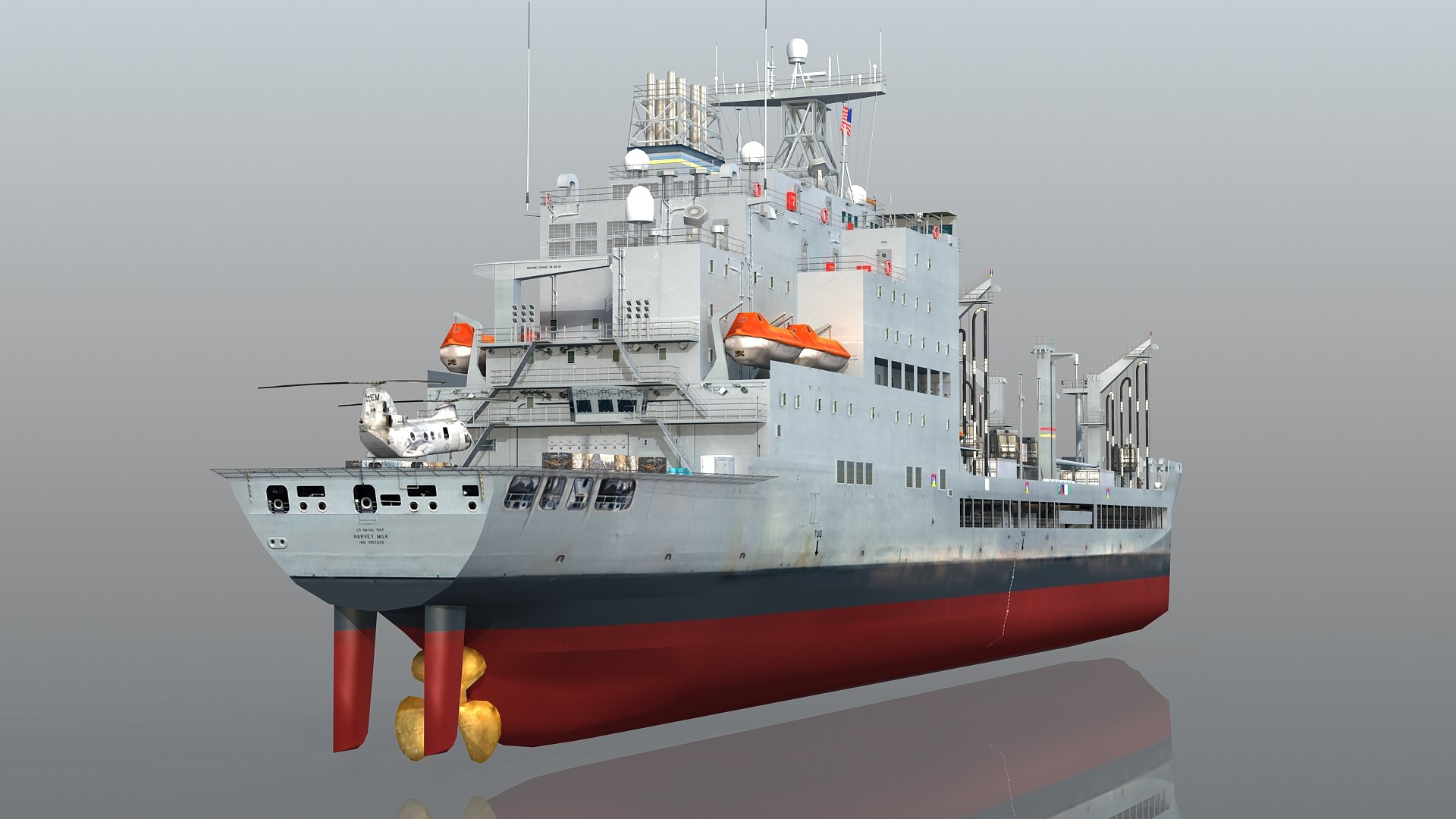 USNS Harvey Milk T-AO-206 John Lewis-class model - TurboSquid 2074477