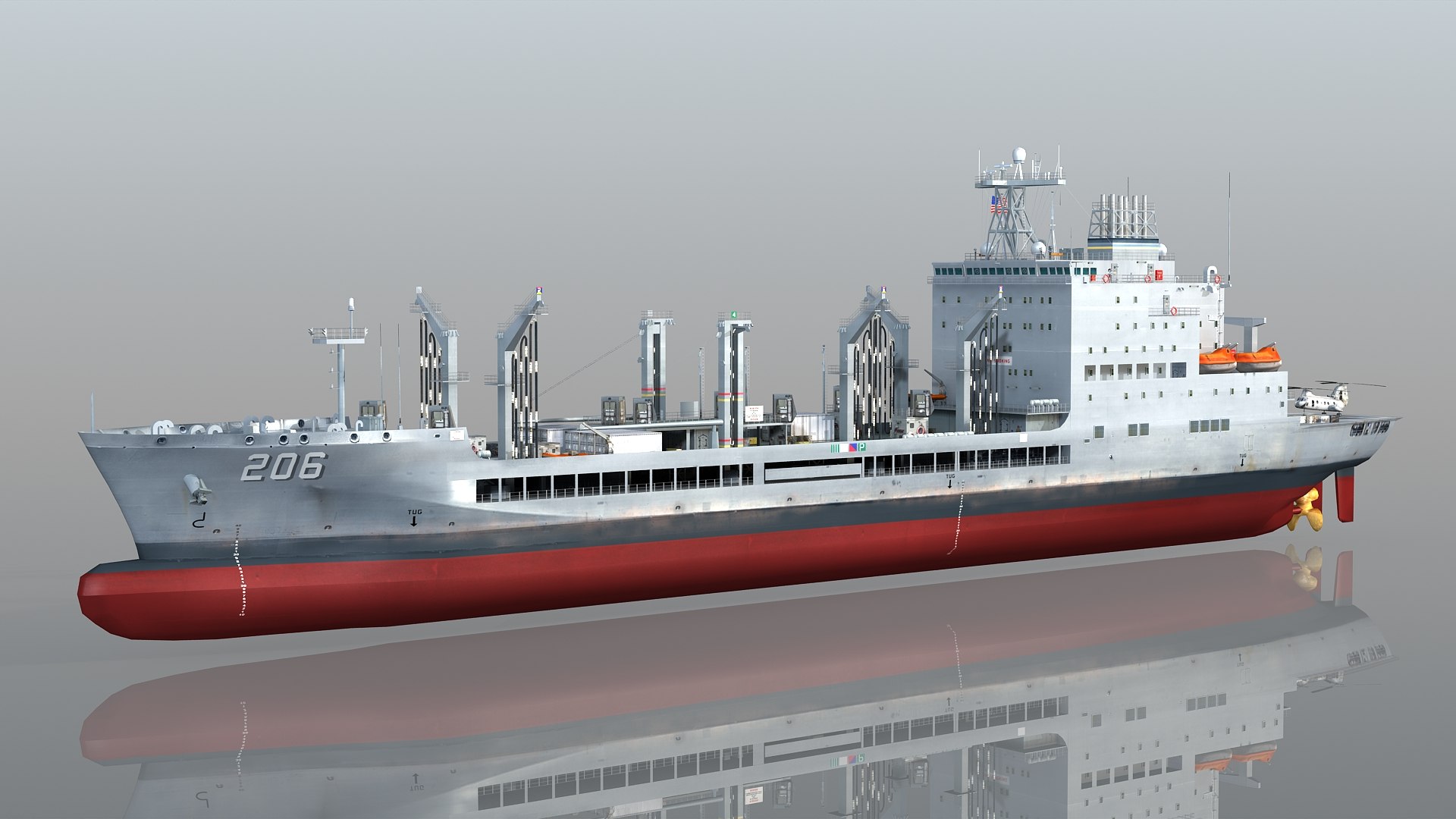 USNS Harvey Milk T-AO-206 John Lewis-class model - TurboSquid 2074477