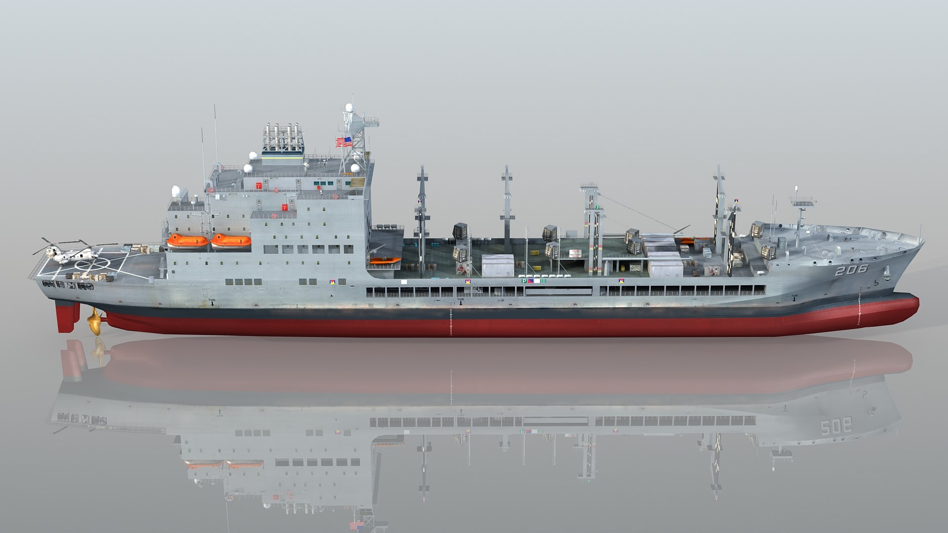 USNS Harvey Milk T-AO-206 John Lewis-class model - TurboSquid 2074477