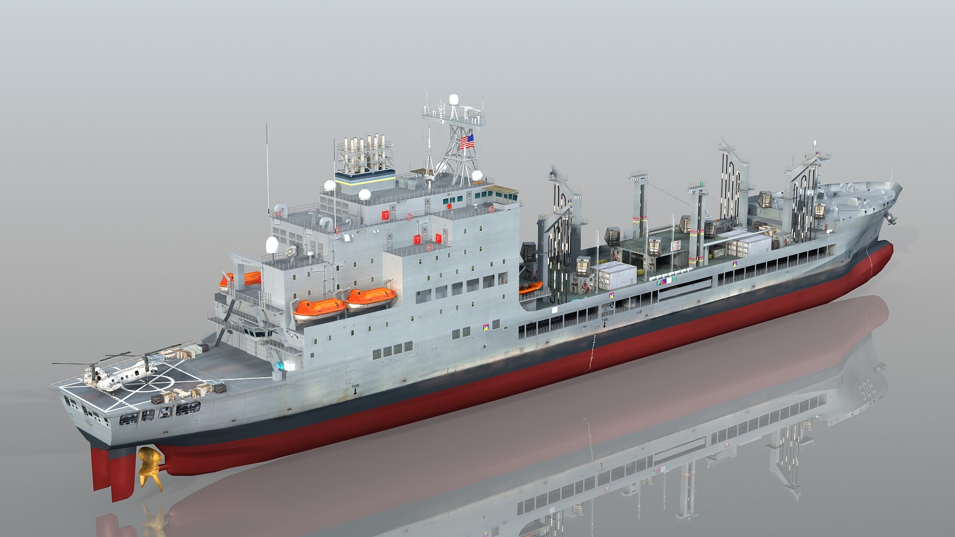 USNS Harvey Milk T-AO-206 John Lewis-class model - TurboSquid 2074477