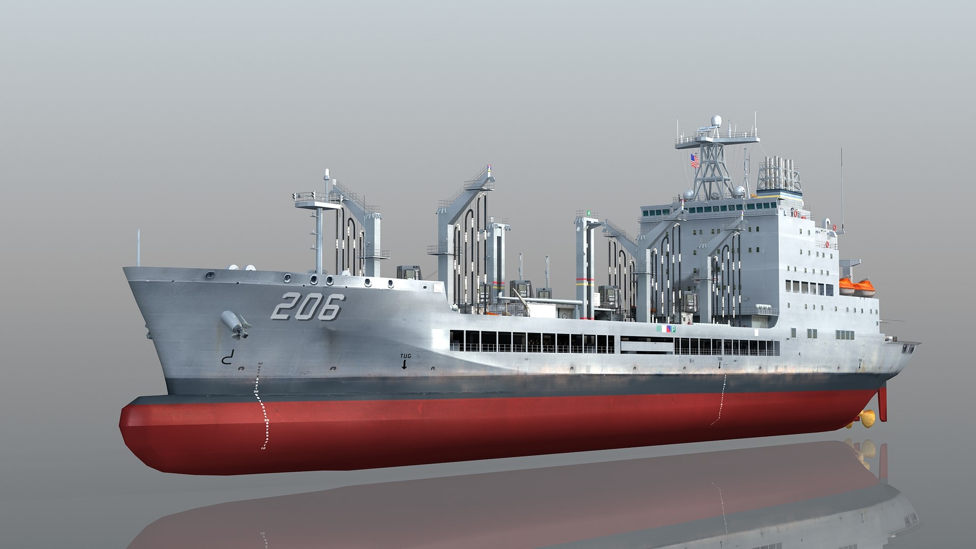 USNS Harvey Milk T-AO-206 John Lewis-class model - TurboSquid 2074477