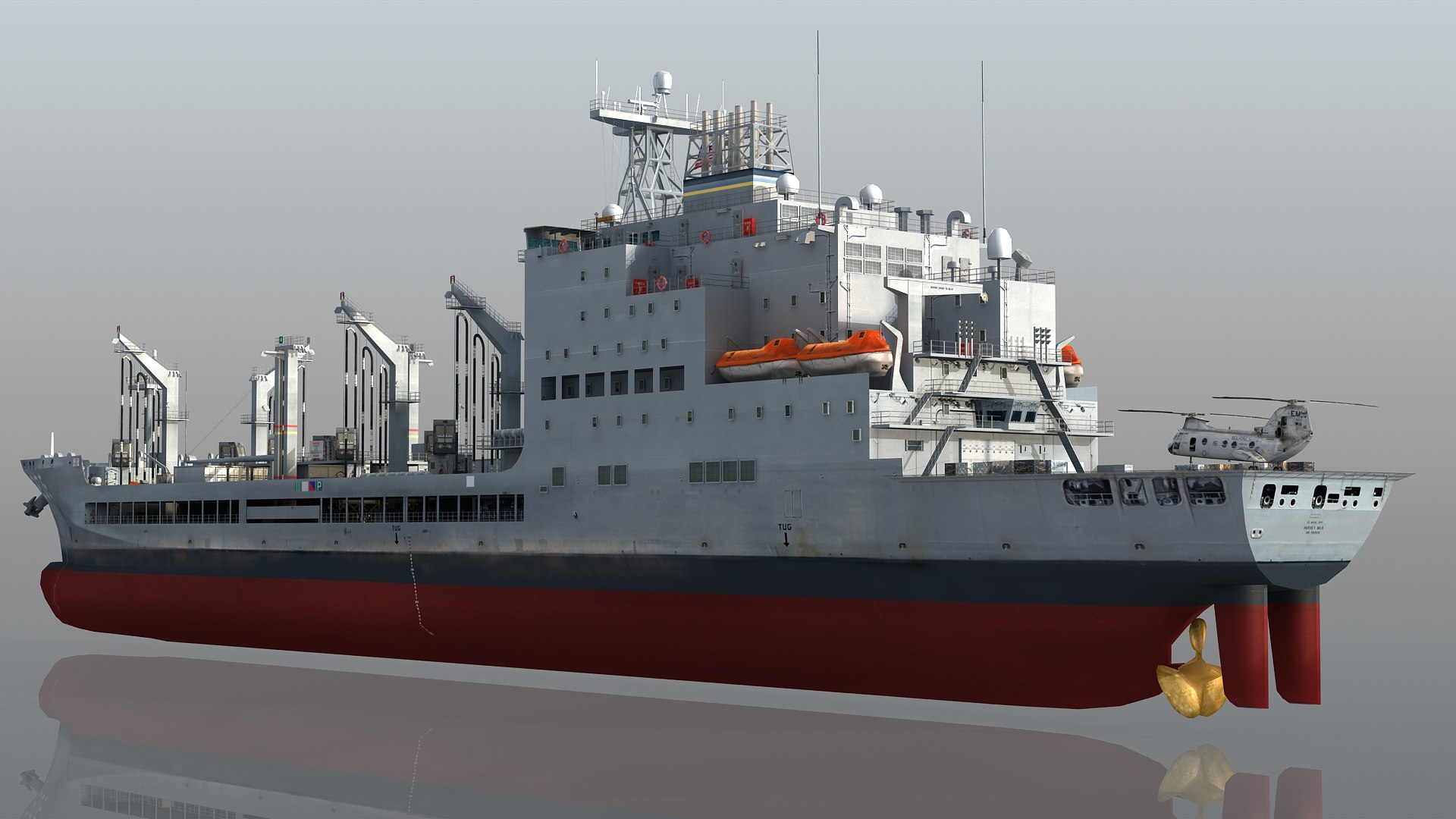 USNS Harvey Milk T-AO-206 John Lewis-class model - TurboSquid 2074477