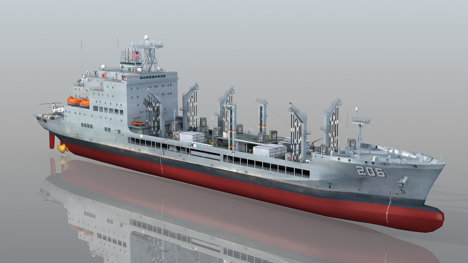 USNS Harvey Milk T-AO-206 John Lewis-class model - TurboSquid 2074477